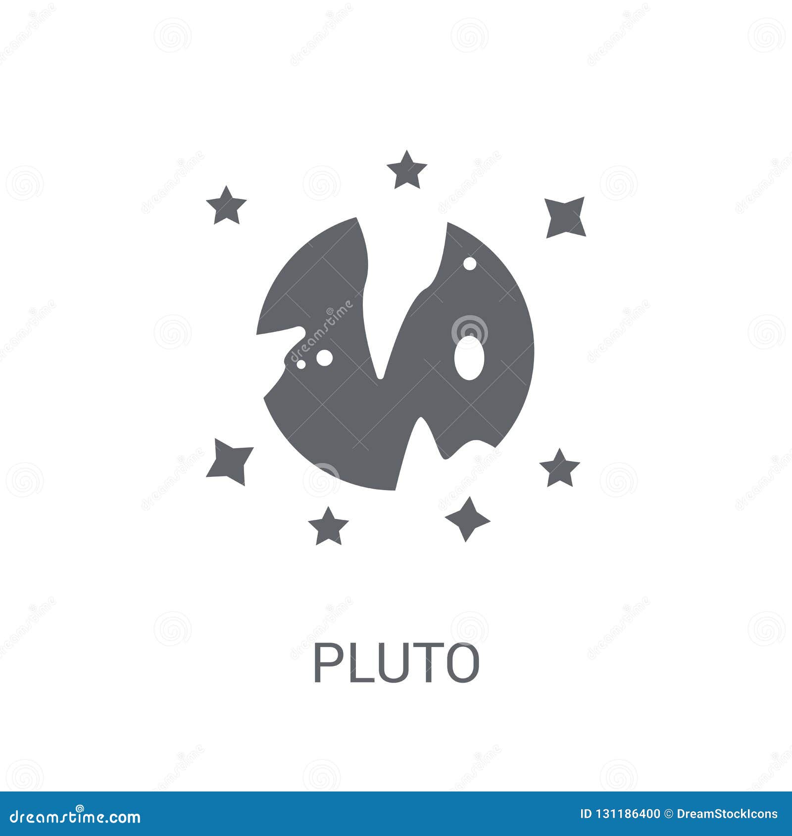 Pluto Icon. Trendy Pluto Logo Concept on White Background from a Stock ...