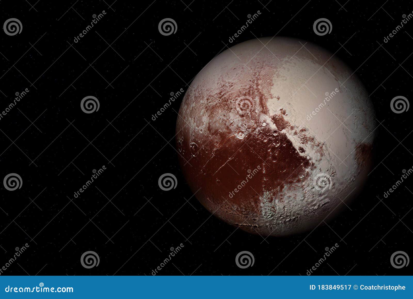 The dwarf planet Pluto stock illustration. Illustration of planet ...