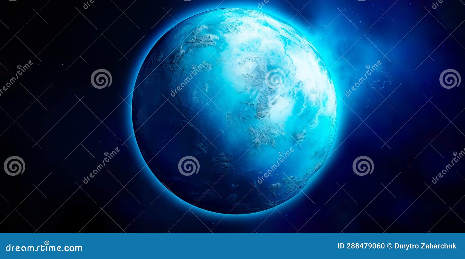 Pluto with Its Tenuous Blue Atmosphere, Showcasing Its Unique ...