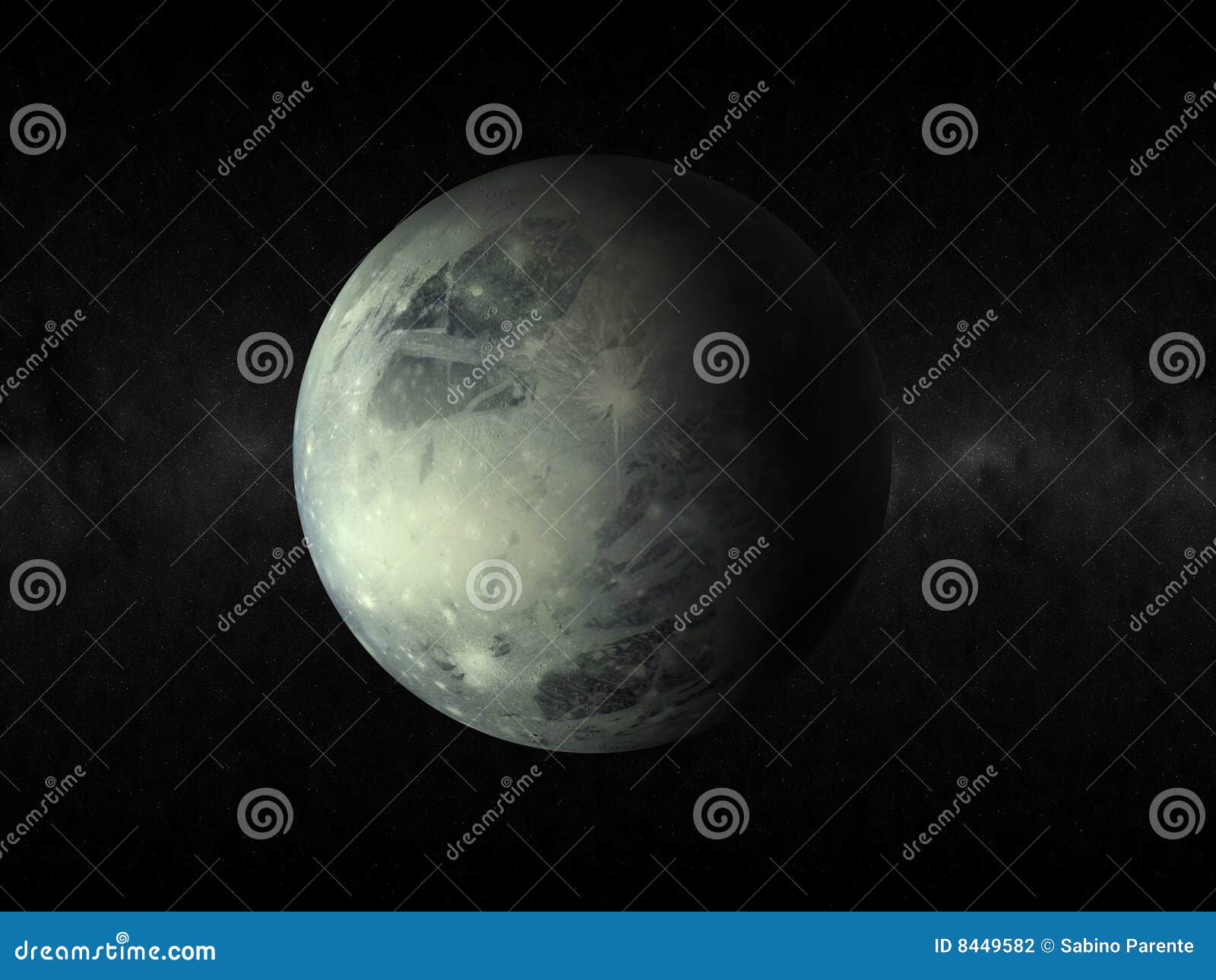 Pluto planet stock illustration. Illustration of night - 8449582