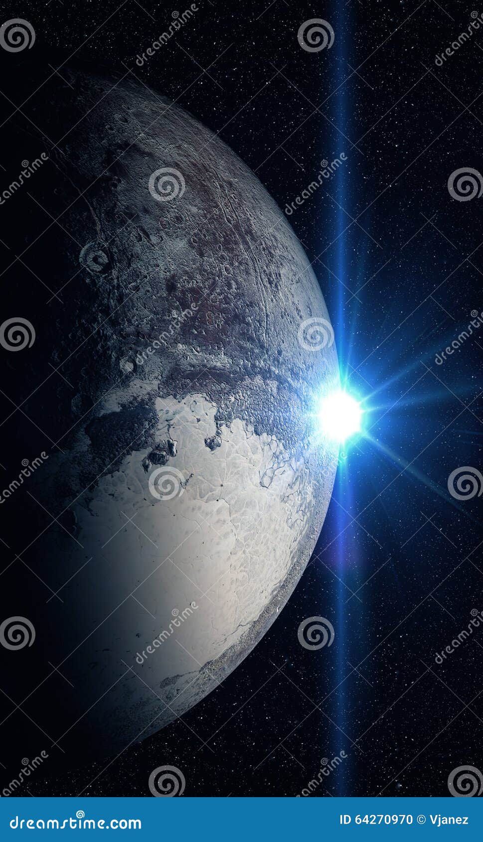 The Pluto shot from space stock illustration. Illustration of ethereal ...