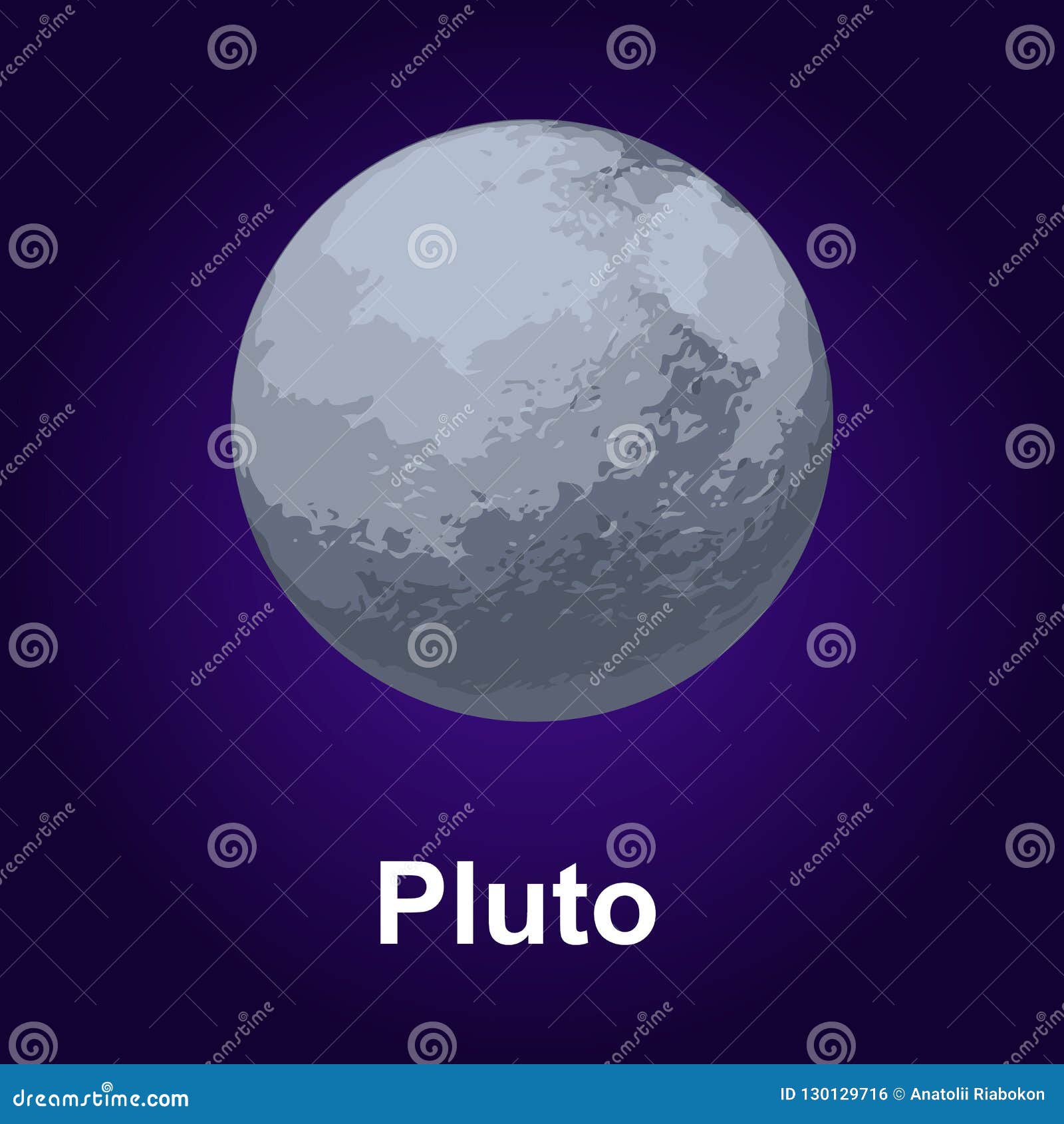 Pluton Planet Icon, Isometric Style Stock Vector - Illustration of ...