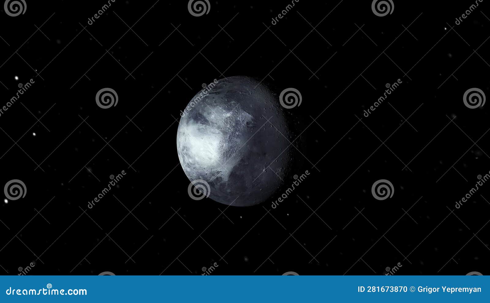 Pluton Planet Rotating in Its Own Orbit in the Outer Space Stock ...