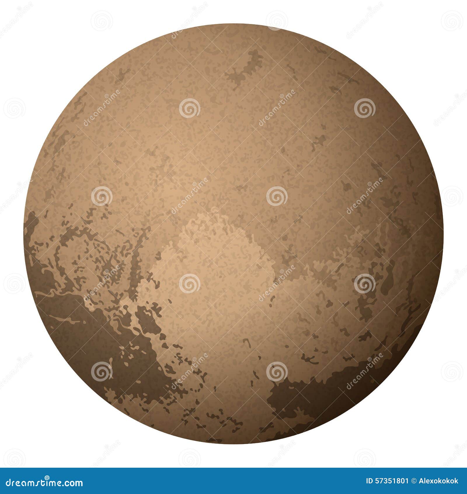 Plutone Nano Del Pianeta, Su Bianco Illustrazione Vettoriale ...