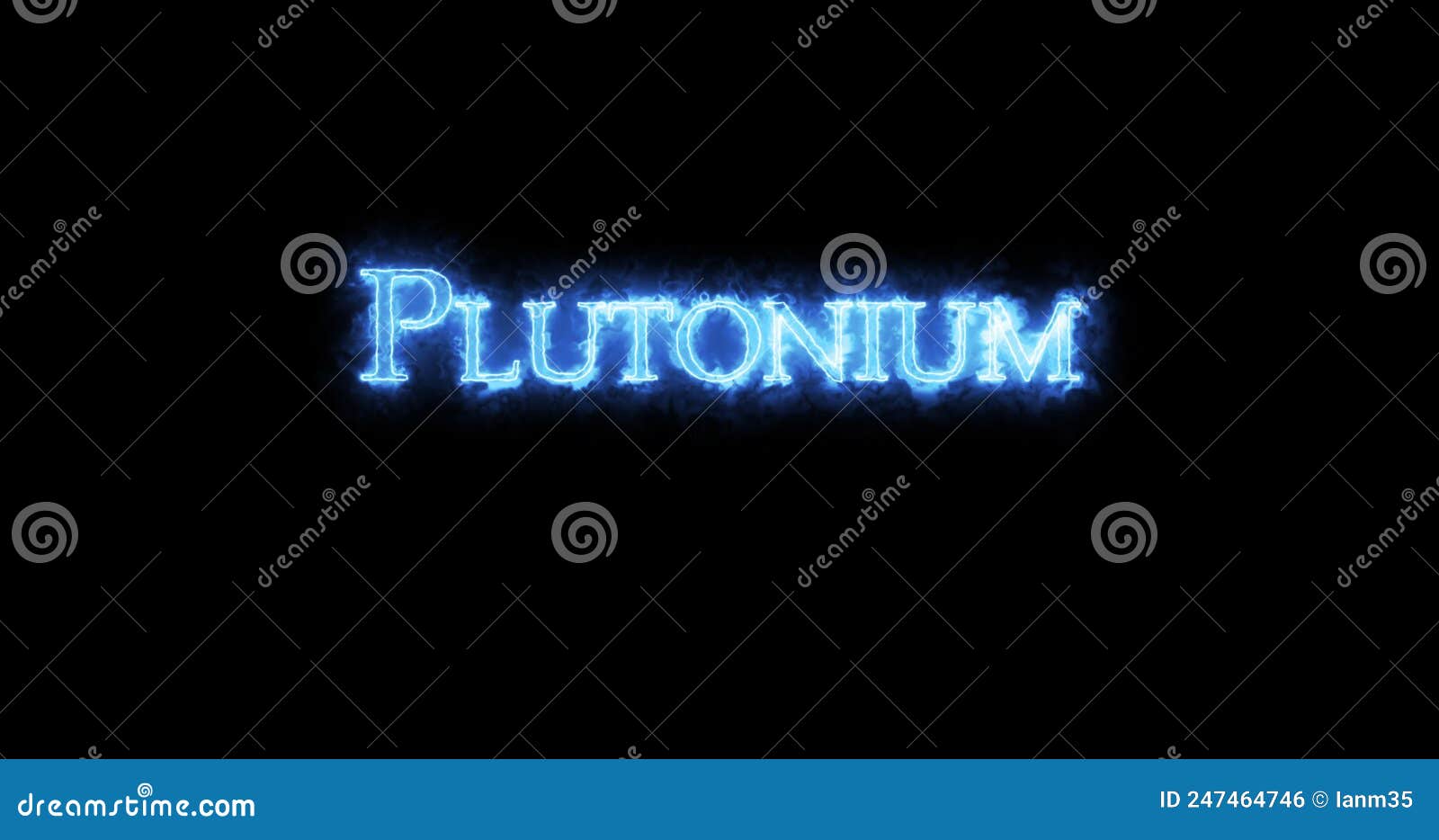 Plutonium, Chemical Element, Written with Fire. Loop Stock Footage ...