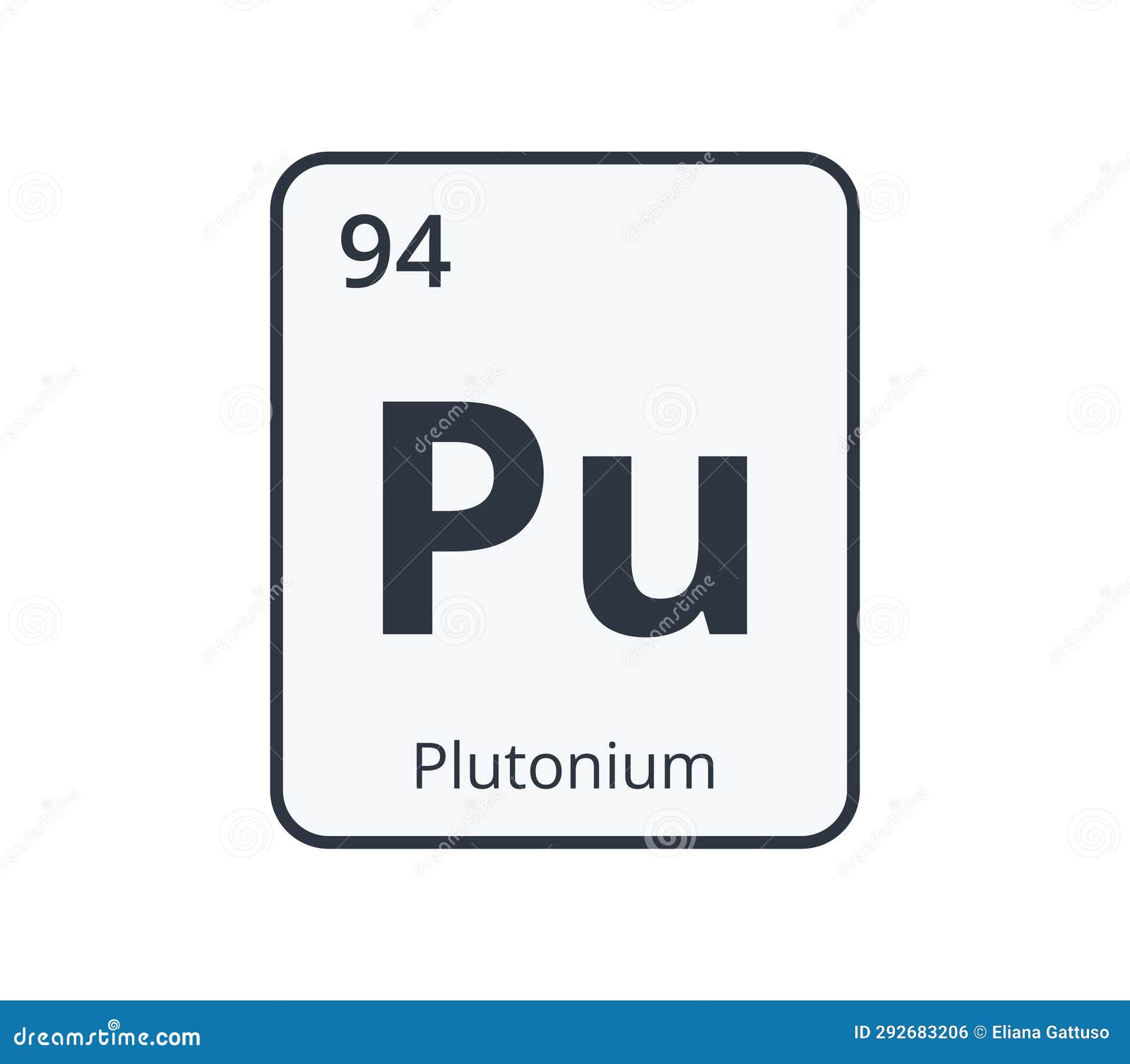 Plutonium Chemical Symbol. stock vector. Illustration of information ...