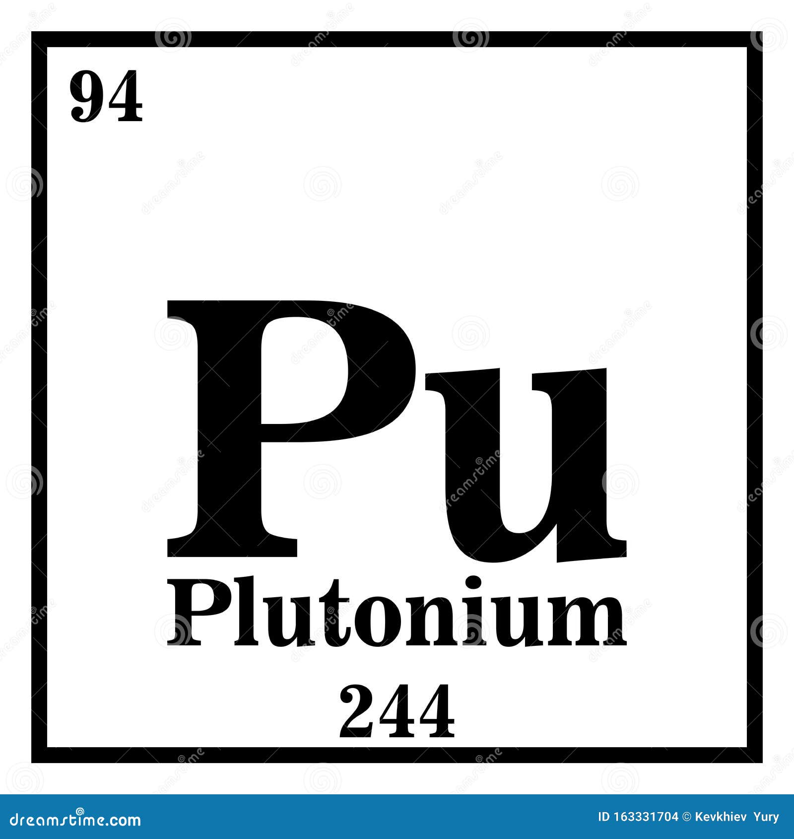 Plutonium Periodic Table of the Elements Vector Illustration Eps 10 ...