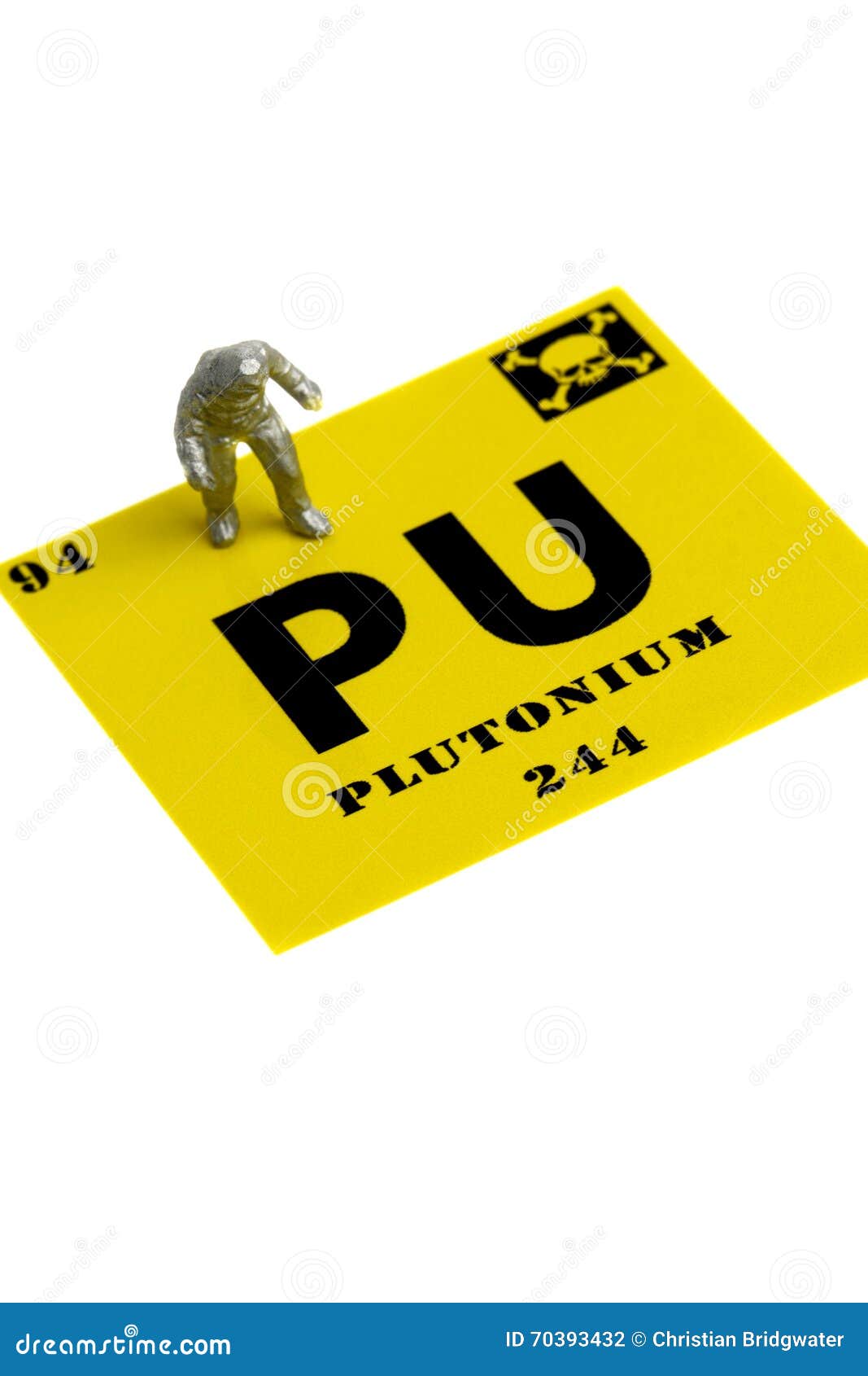 Plutonium Symbol Miniature Man Chemical Suit Stock Photo - Image of ...