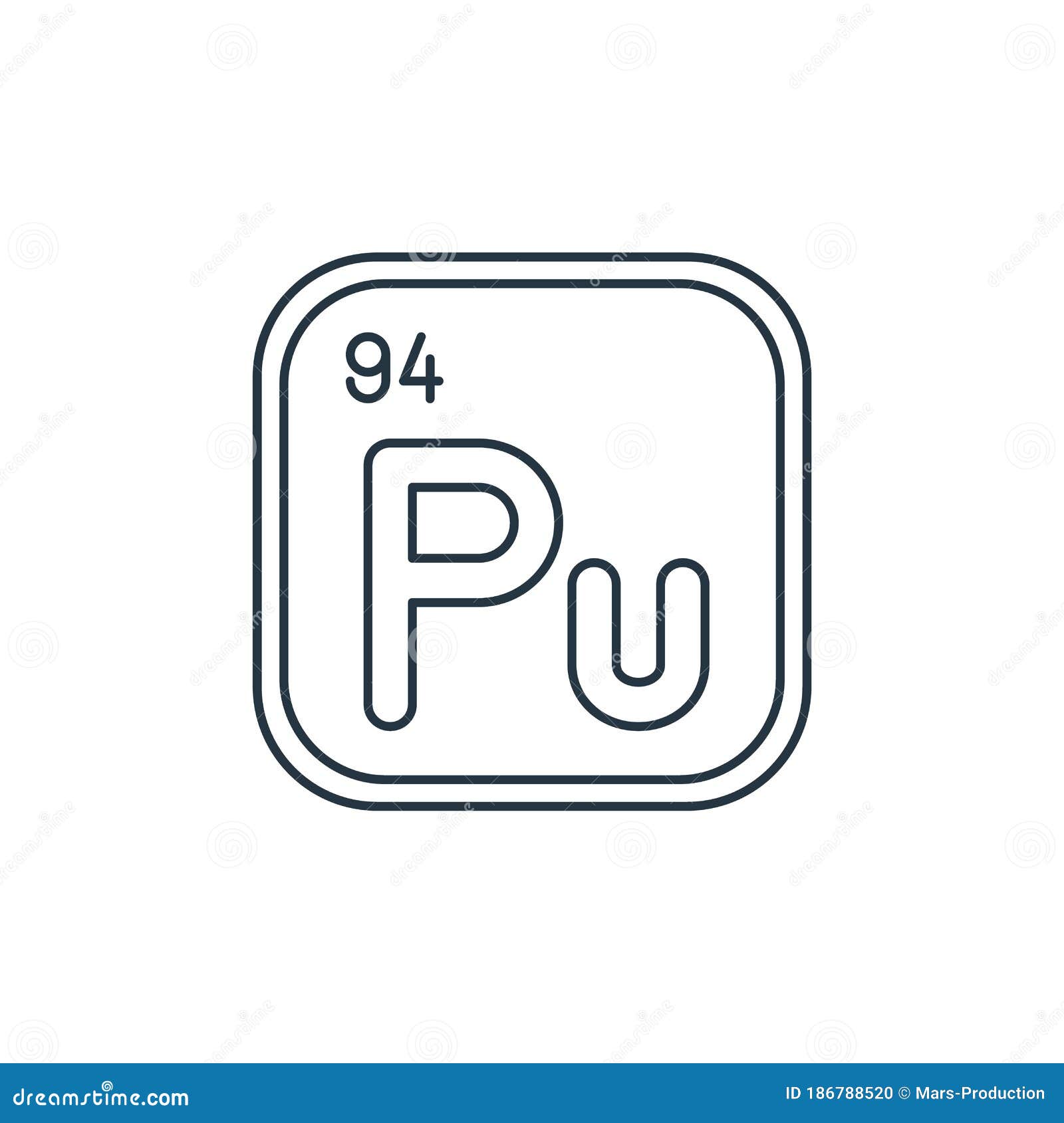 Plutonium Vector Icon. Plutonium Editable Stroke. Plutonium Linear ...