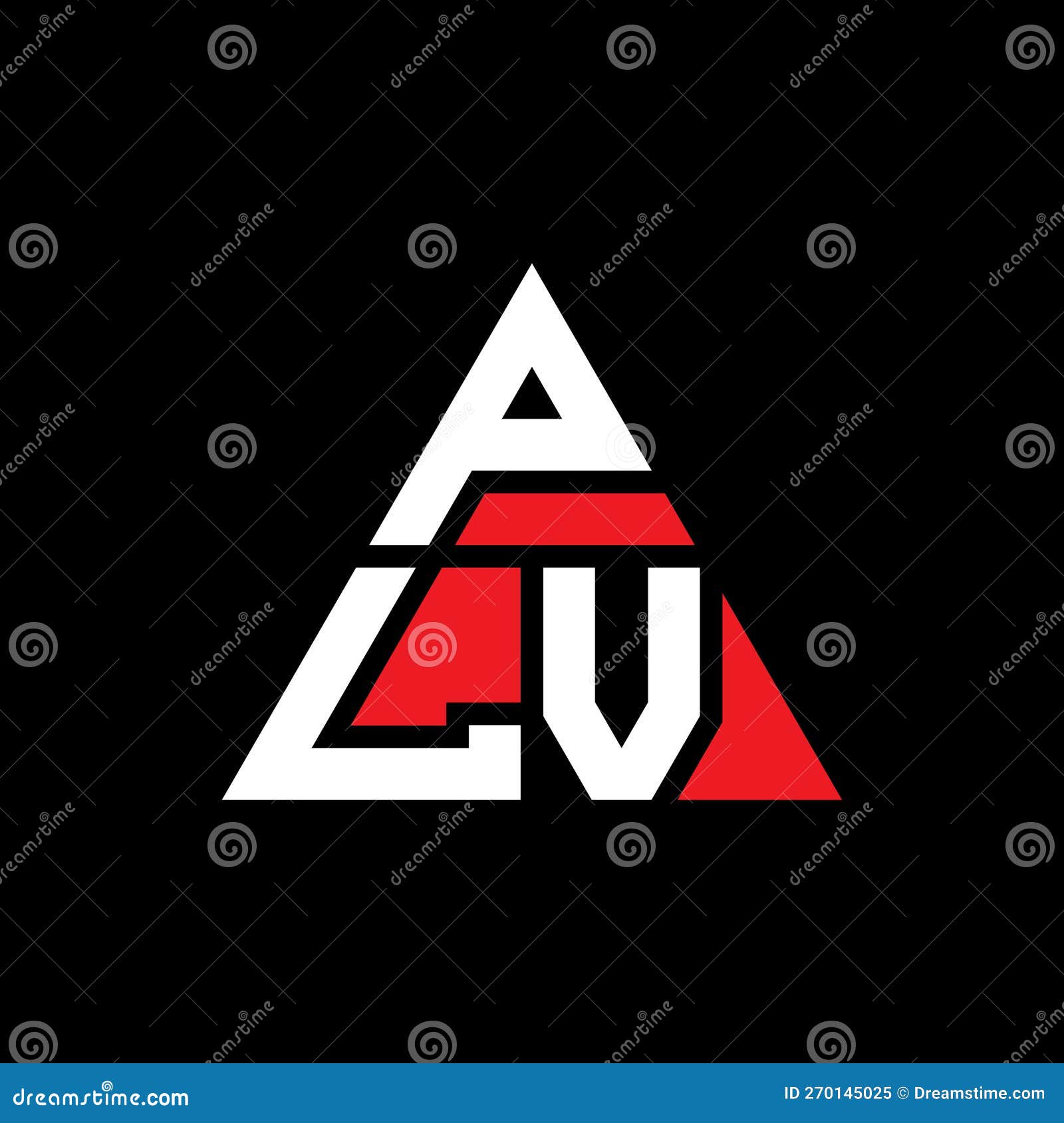 PLV Triangle Letter Logo Design with Triangle Shape. PLV Triangle Logo ...
