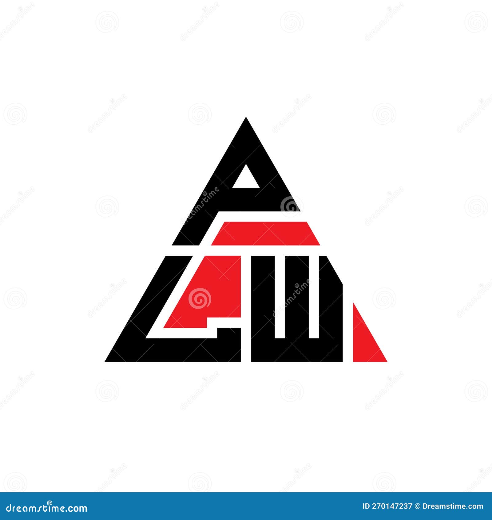PLW Triangle Letter Logo Design with Triangle Shape. PLW Triangle Logo ...