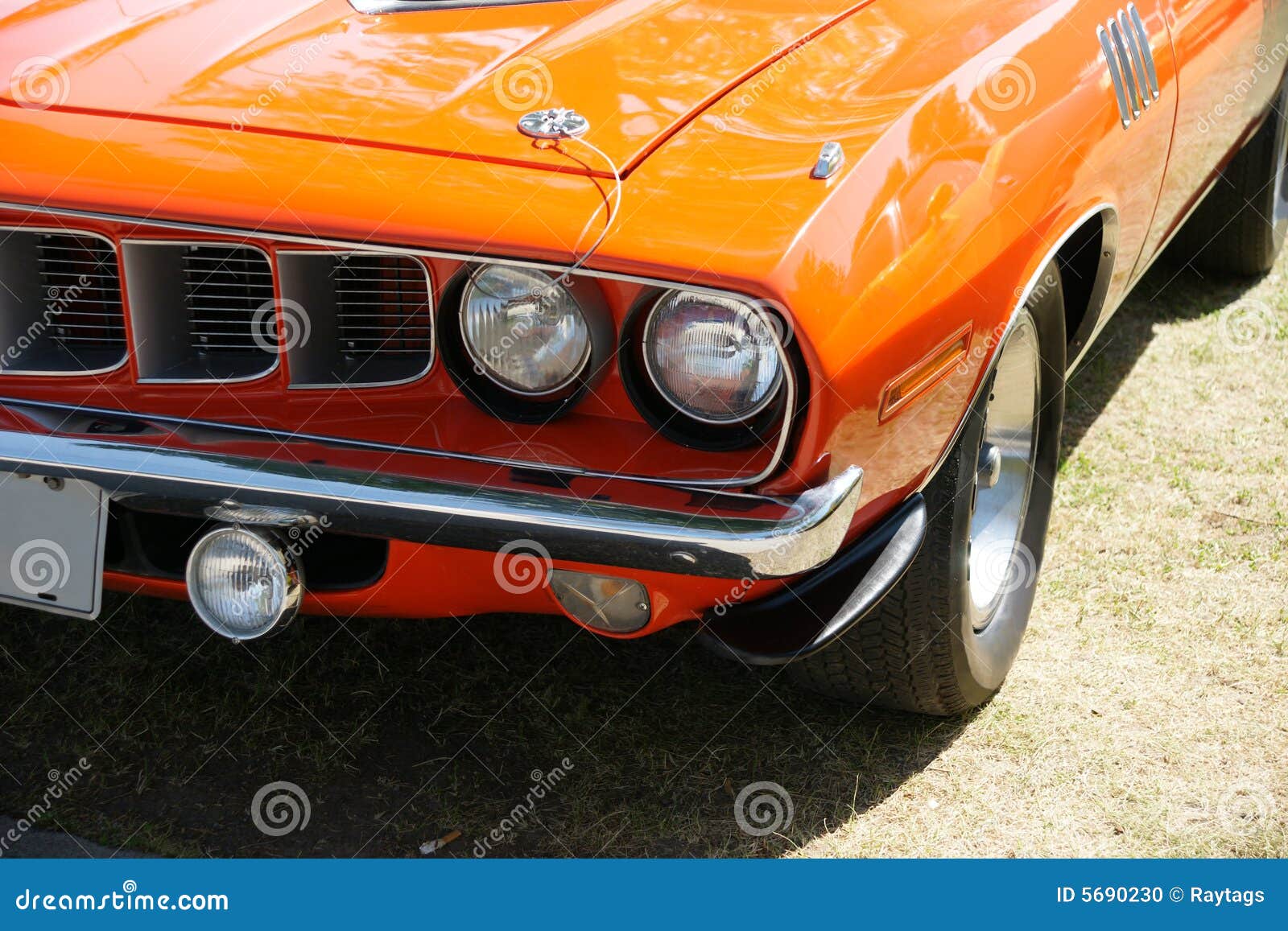 Plymouth Cuda Front End stock photo. Image of orange, classics - 5690230