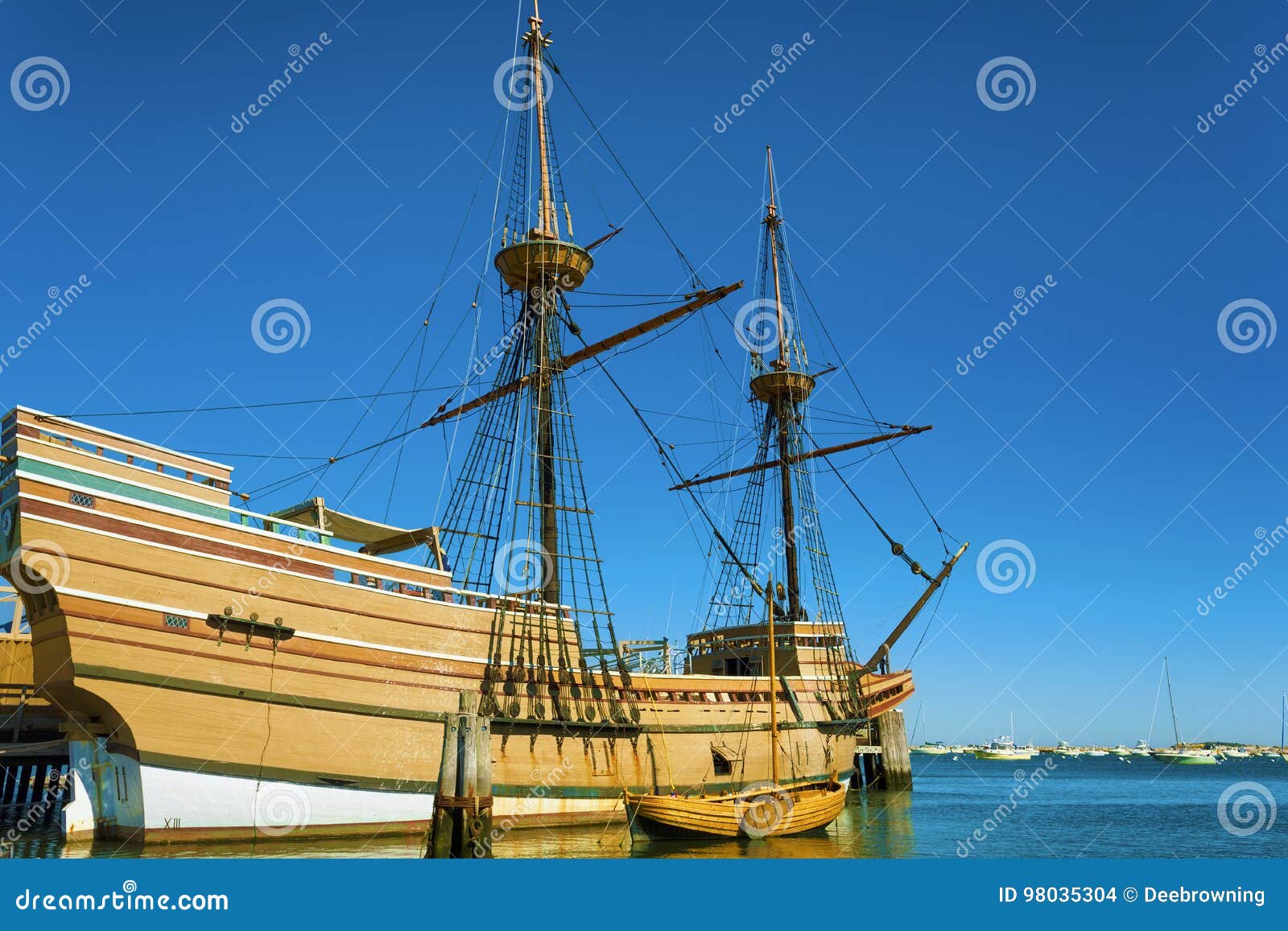 Plymouth-` S Mayflower II Auf Cape Cod Redaktionelles Stockbild - Bild ...