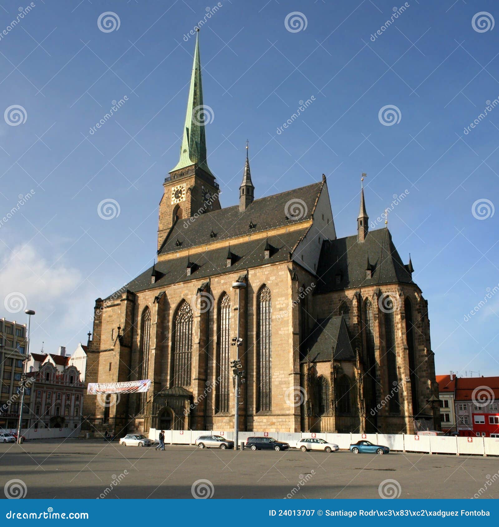 Plzen cathedral editorial photography. Image of culture - 24013707
