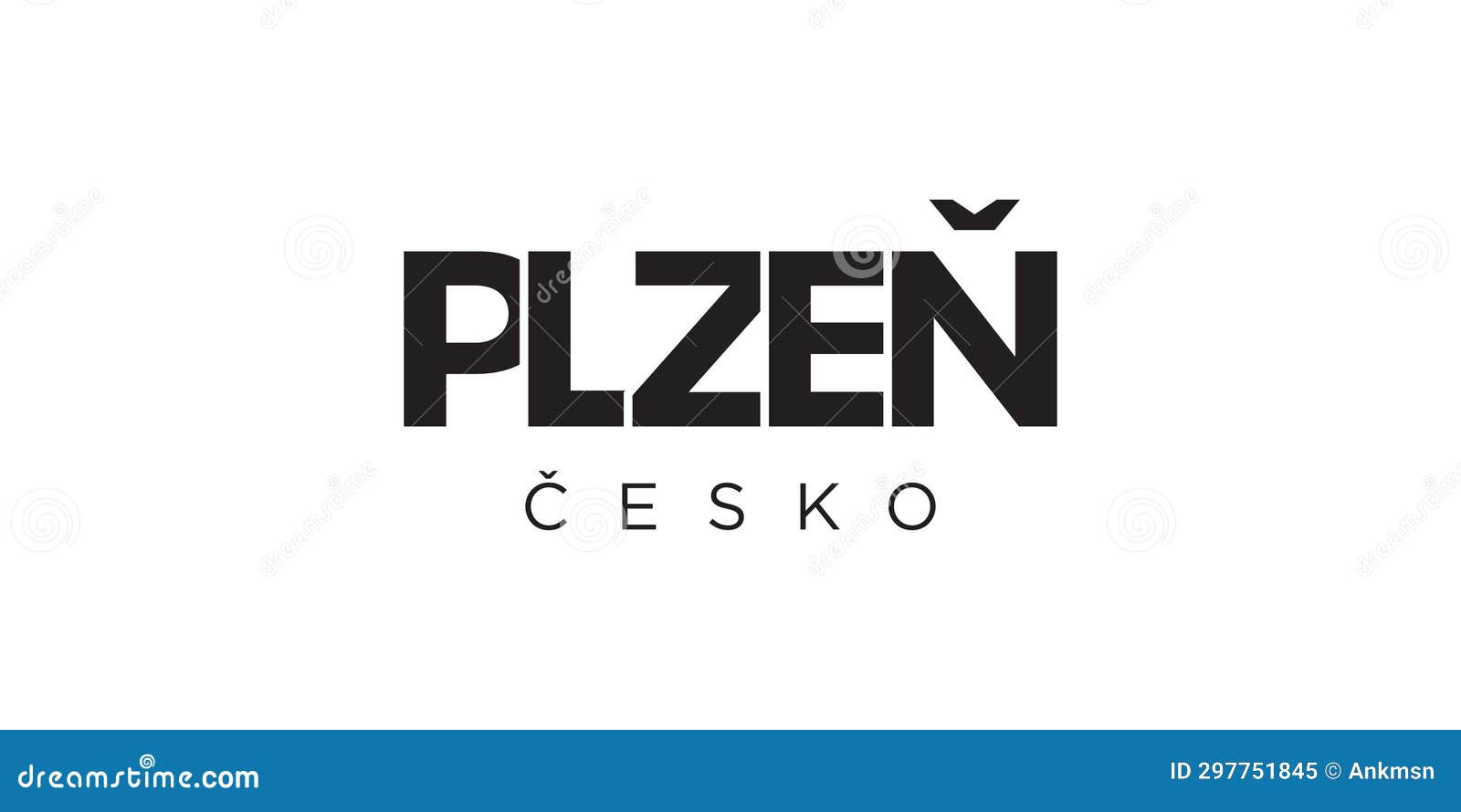 Plzen in the Czech Emblem. the Design Features a Geometric Style ...