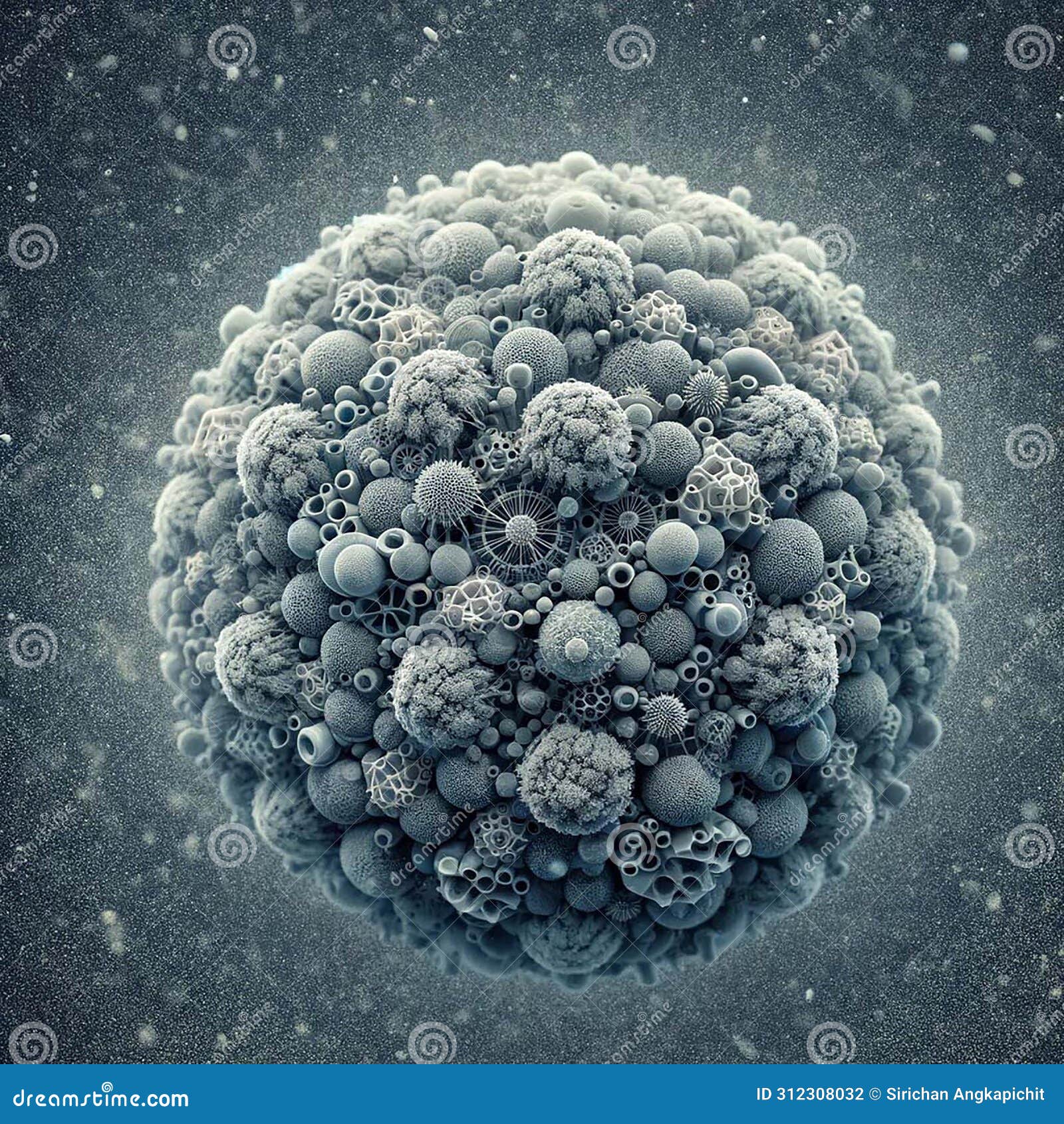 PM2.5 Dust Particles As Seen through a Microscope. Highlight the ...