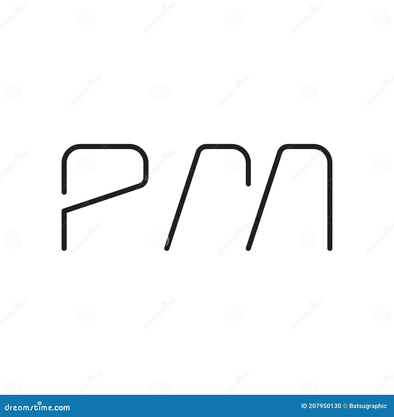 Pm Initial Letter Vector Logo Icon Stock Vector - Illustration of ...