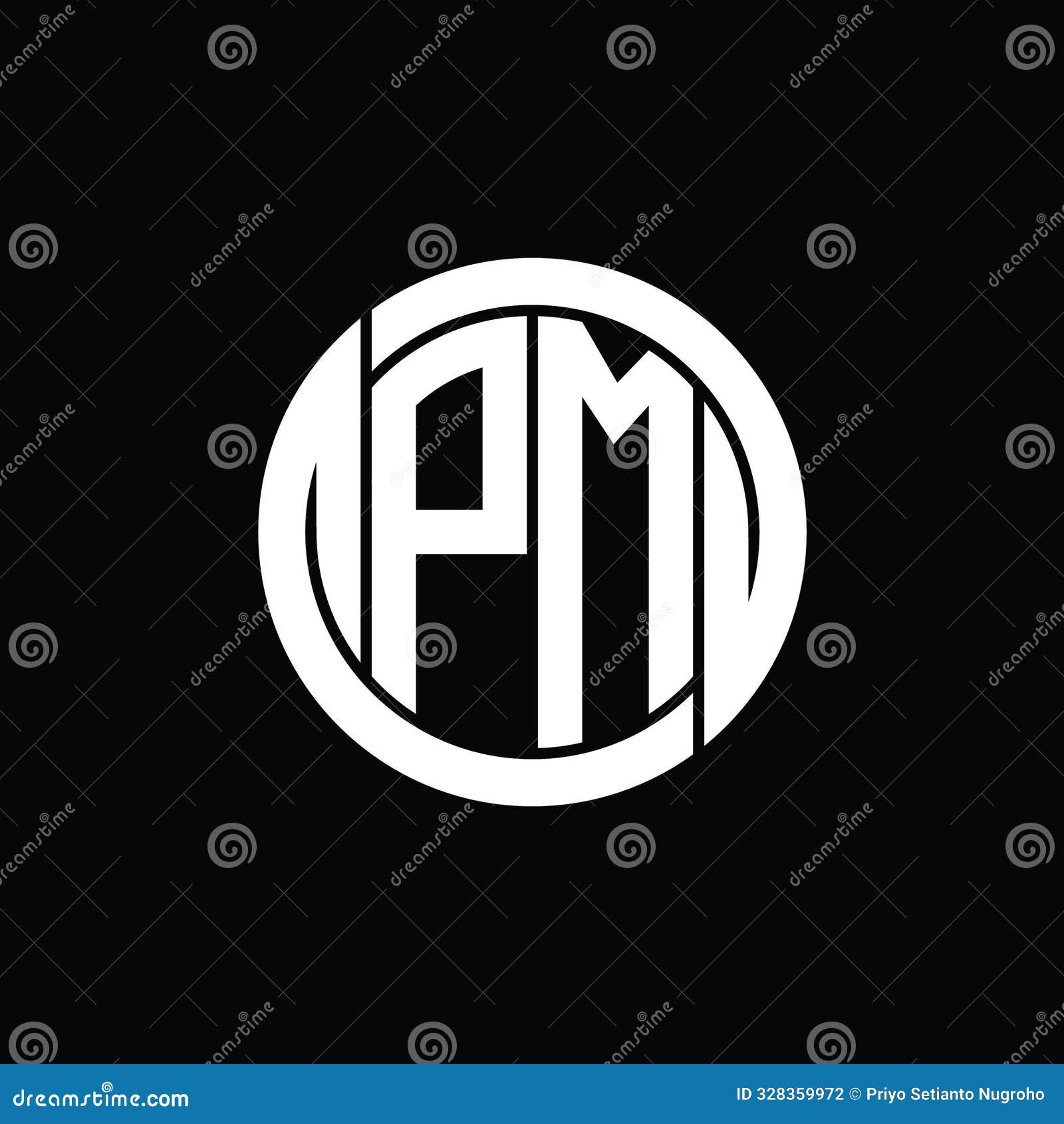 PM Logo Monogram Shield Inside Circle Shape Vector Images Design ...