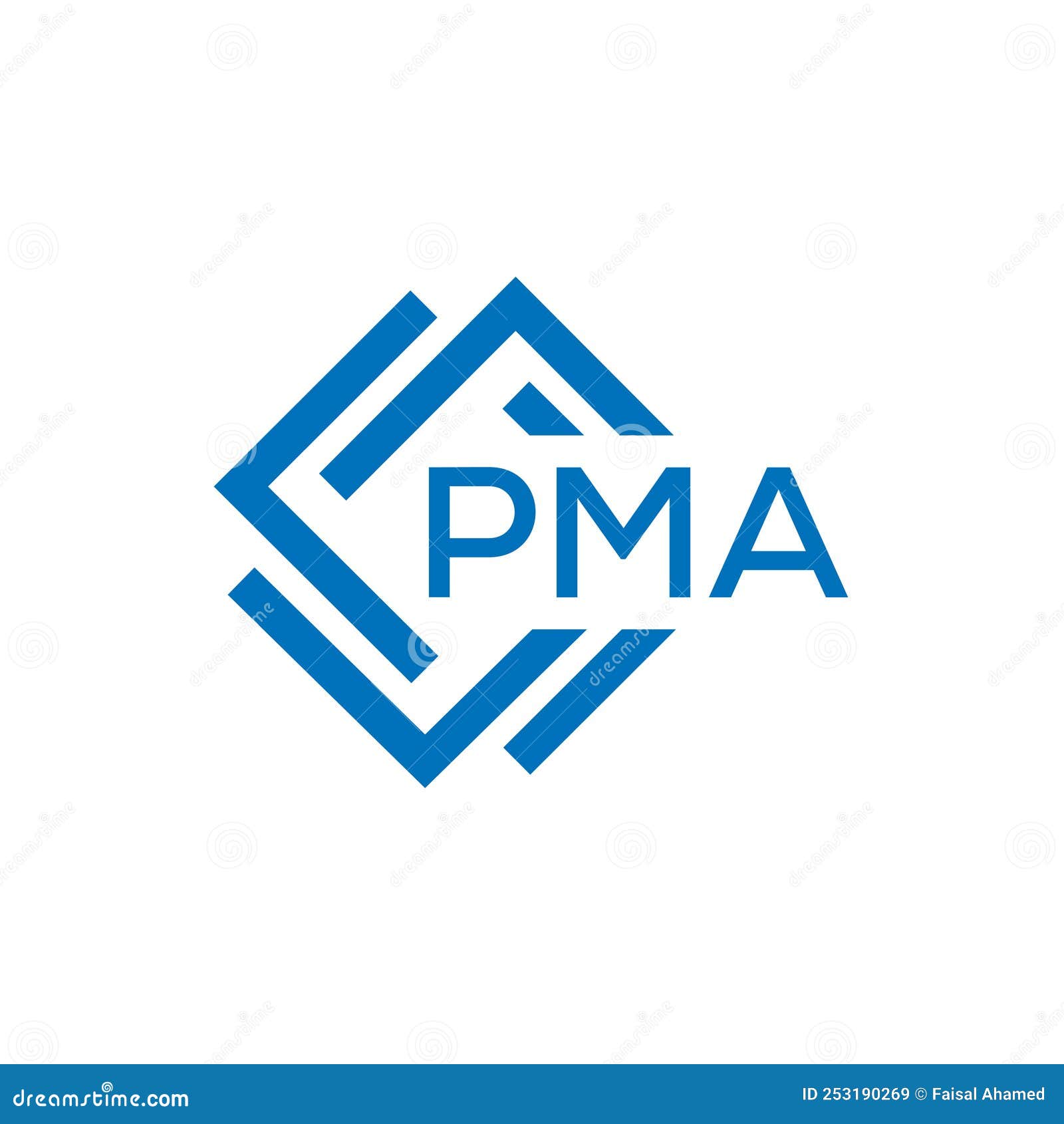 PMA Letter Logo Design on White Background. PMA Creative Circle Letter ...