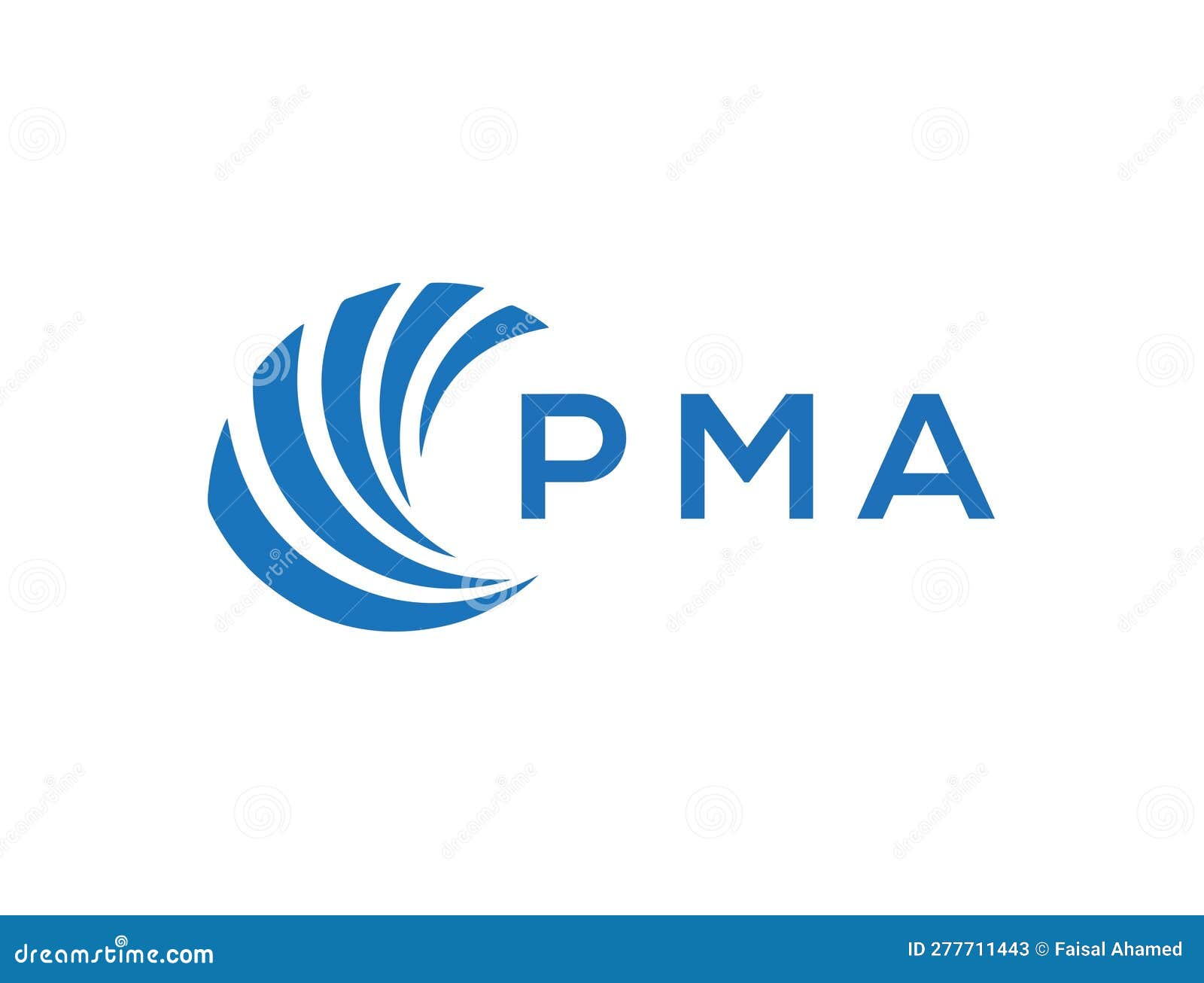 PMA Letter Logo Design On White Background. PMA Creative Circle Letter ...