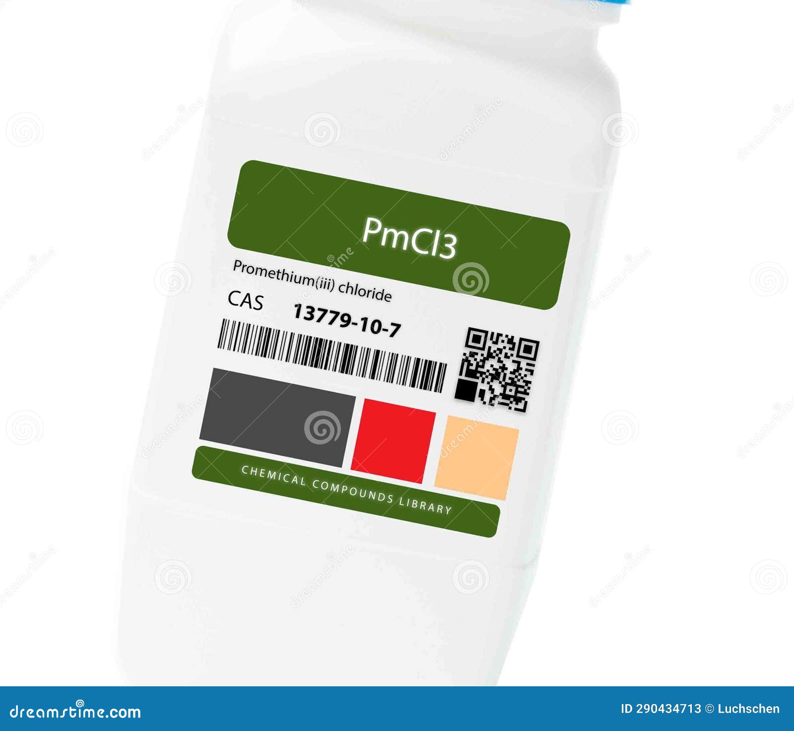 PmCl3 - Promethium(III) Chloride Stock Image - Image of bottle, pmcl3 ...