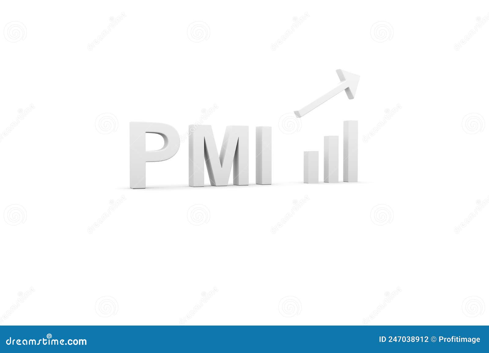 PMI Concept White Background 3d Stock Illustration - Illustration of ...