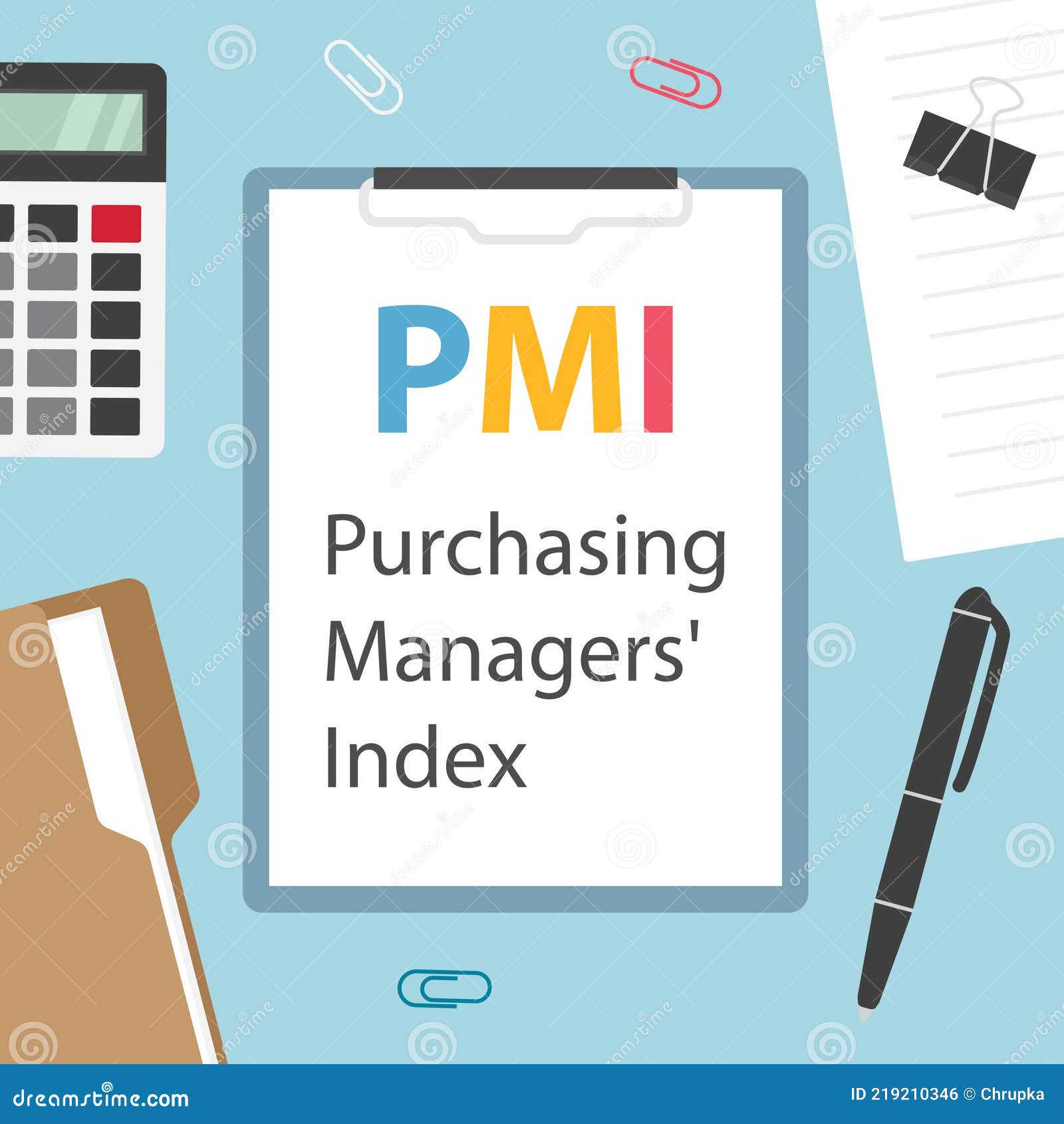 PMI Purchasing Managers` Index Written in Clipboard Stock Vector ...