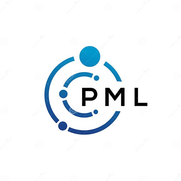 PML Letter Technology Logo Design on White Background. PML Creative ...