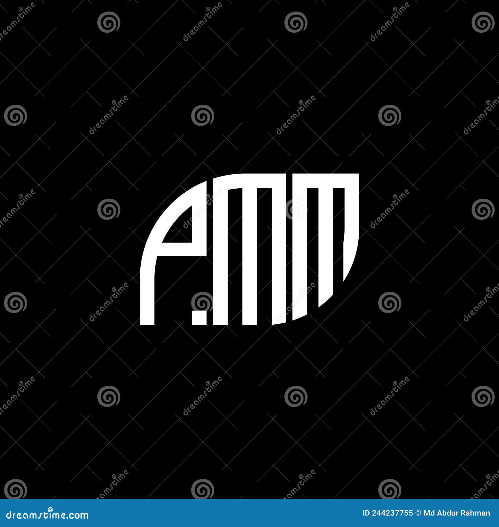 PMM Letter Logo Design on Black Background.PMM Creative Initials Letter ...
