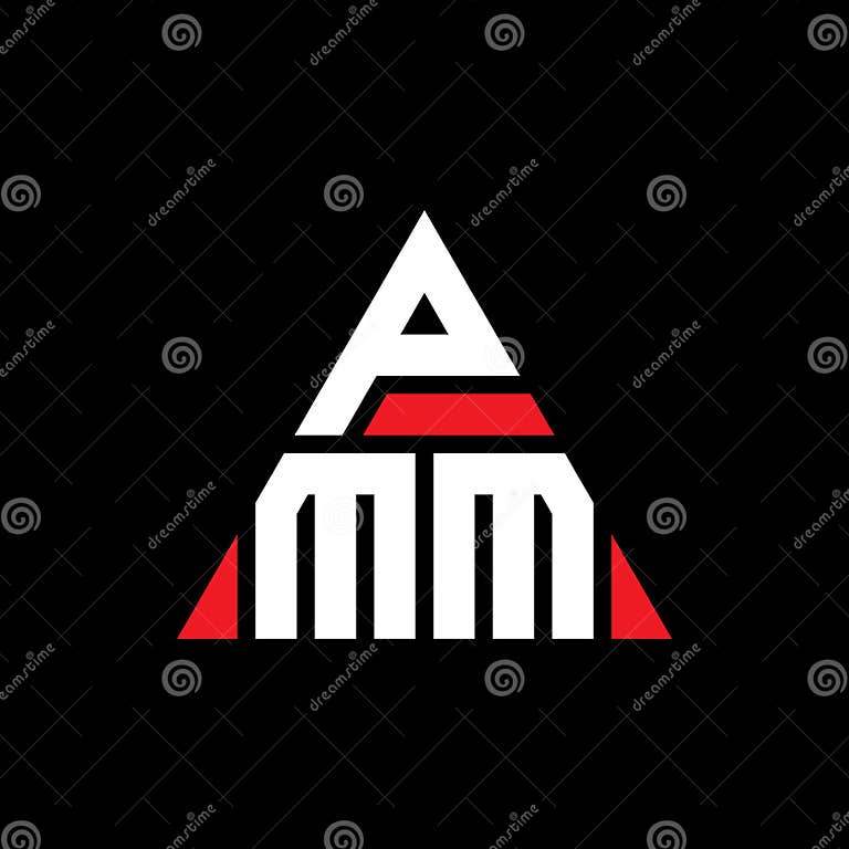PMM Triangle Letter Logo Design with Triangle Shape. PMM Triangle Logo ...