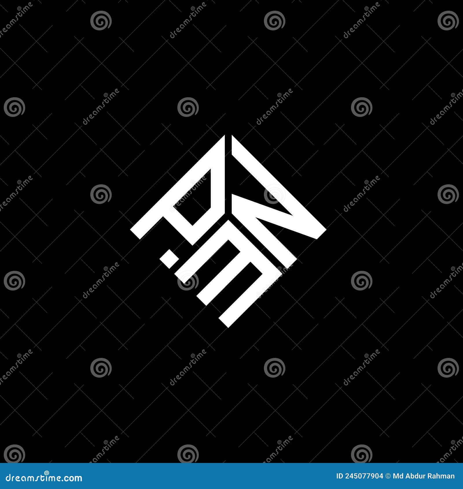PMN Letter Logo Design On Black Background. PMN Creative Initials ...