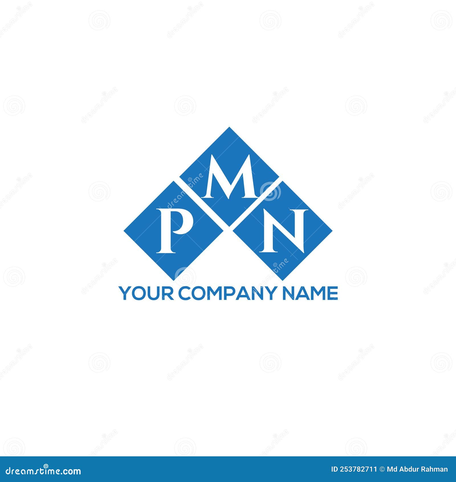 PMN Letter Logo Design on WHITE Background. PMN Creative Initials ...