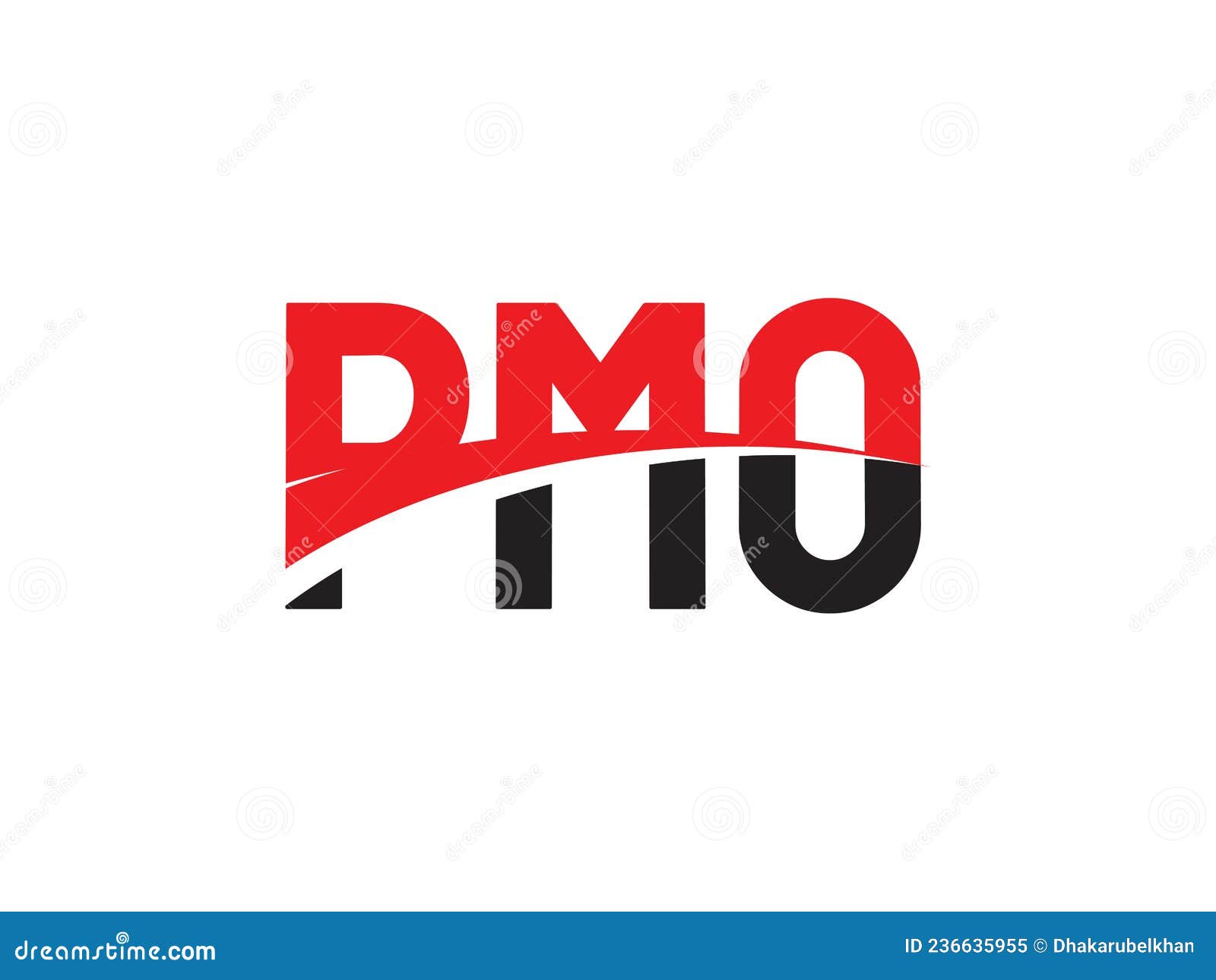 PMO Letter Initial Logo Design Vector Illustration Stock Vector ...