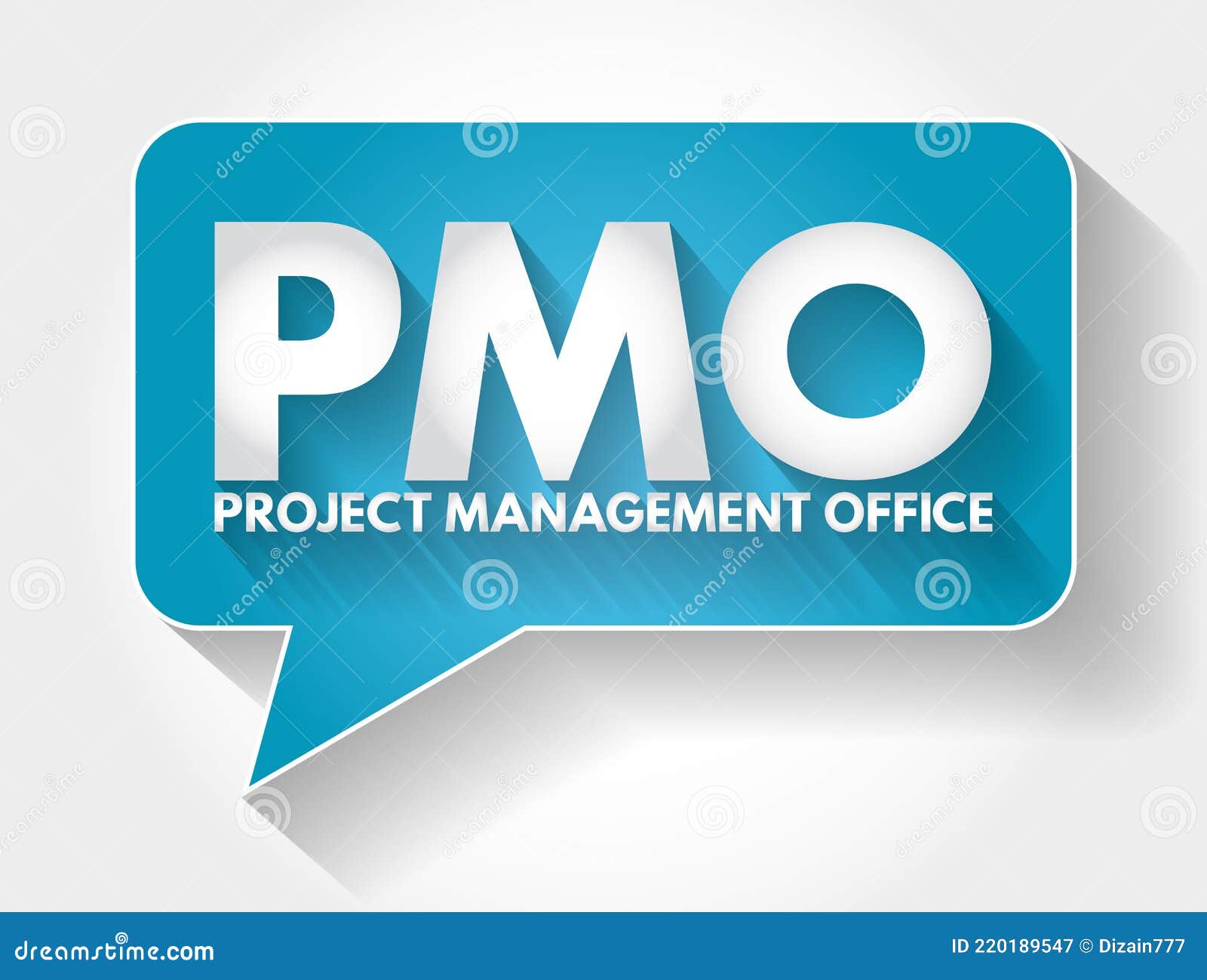 PMO - Project Management Office Acronym Message Bubble, Business ...