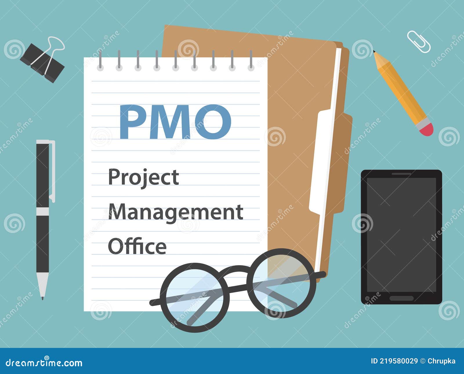 Pmo Project Management Office Concept Ilustración del Vector ...