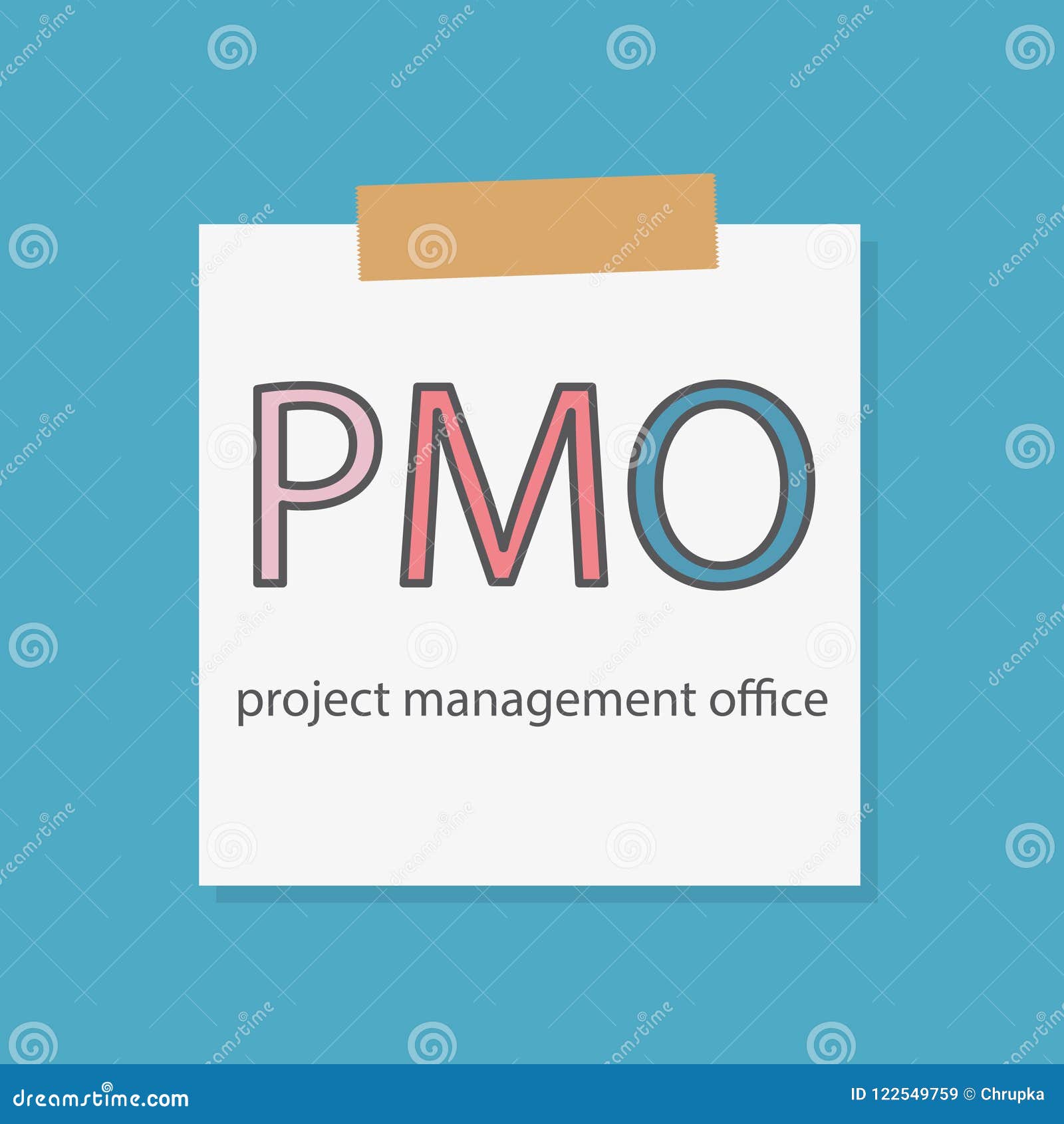 PMO Project Management Office Written in a Notebook Paper Stock Vector ...