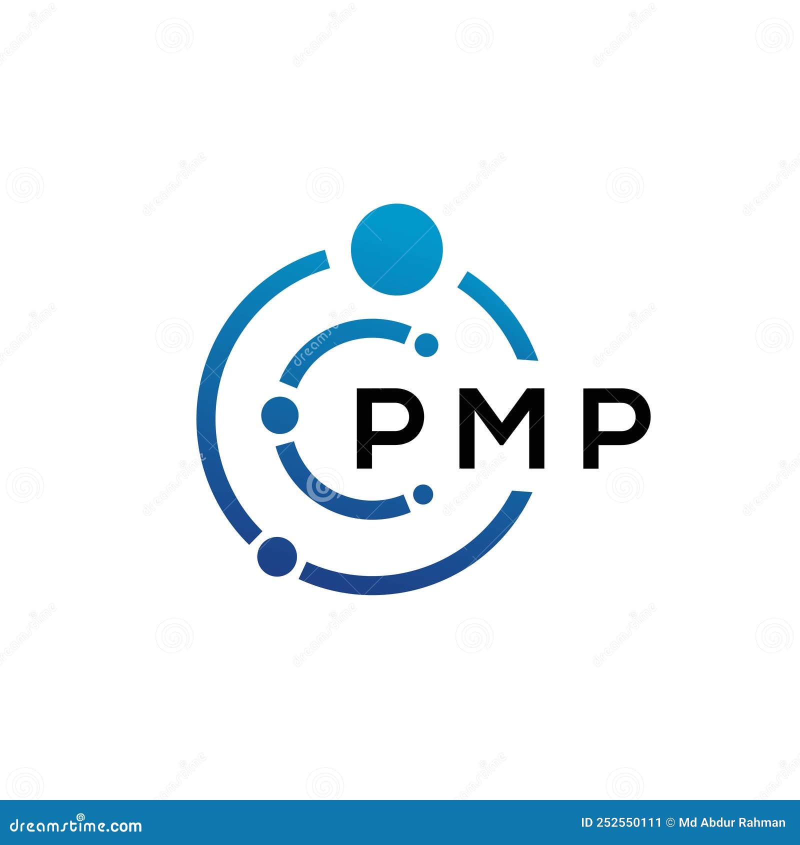 PMP Letter Technology Logo Design on White Background. PMP Creative ...