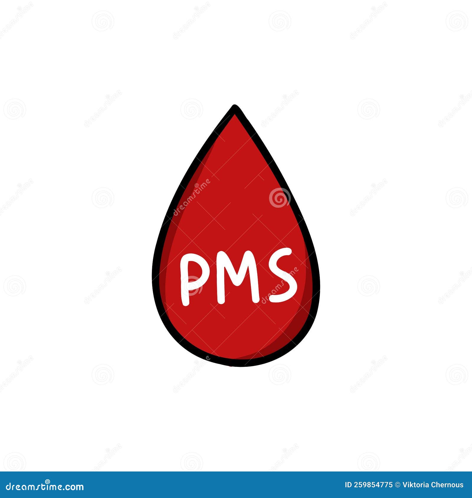 Pms Doodle Icon, Vector Color Line Illustration Stock Vector ...