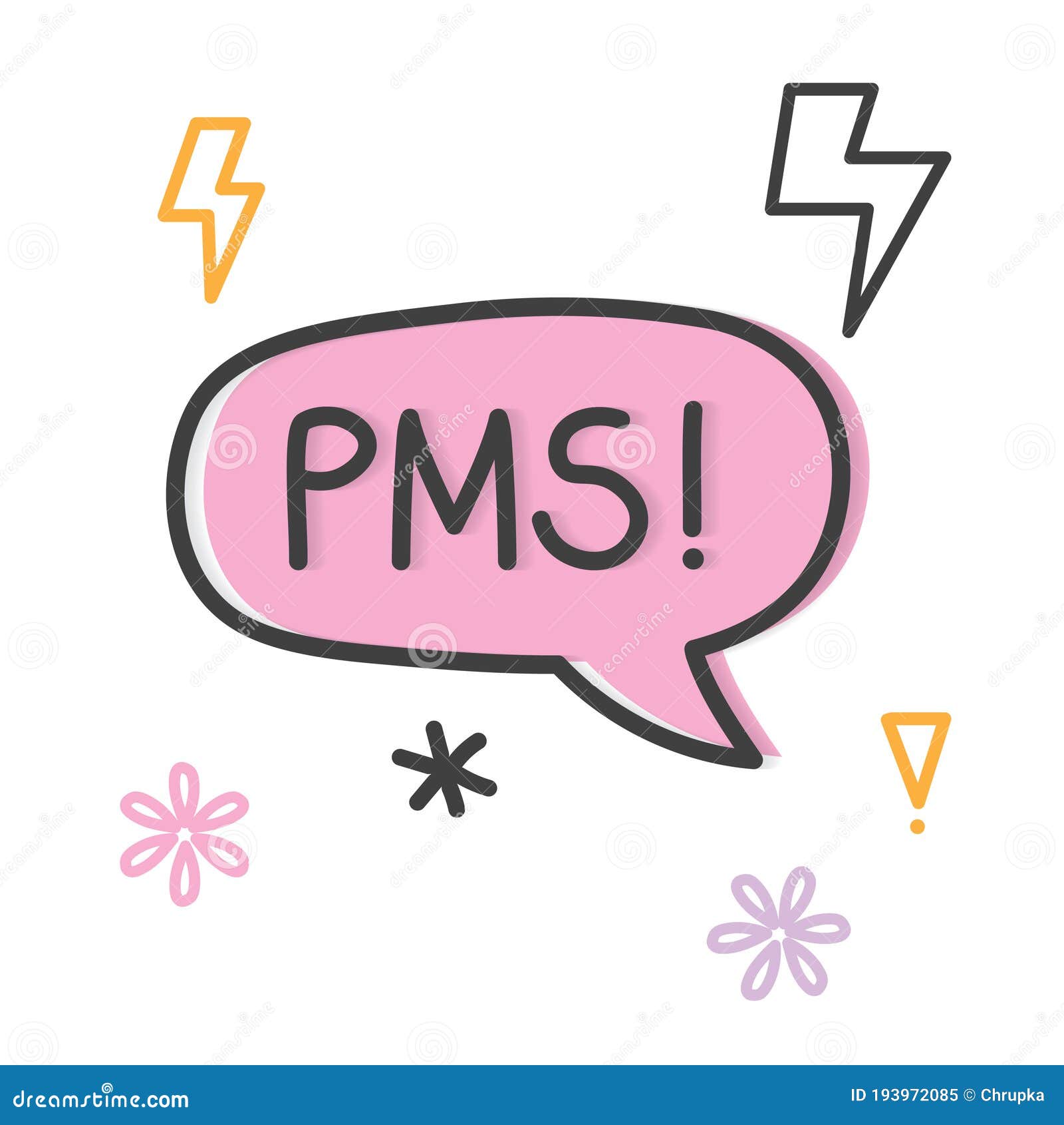 PMS Premenstrual Syndrome Concept Stock Vector - Illustration of female ...