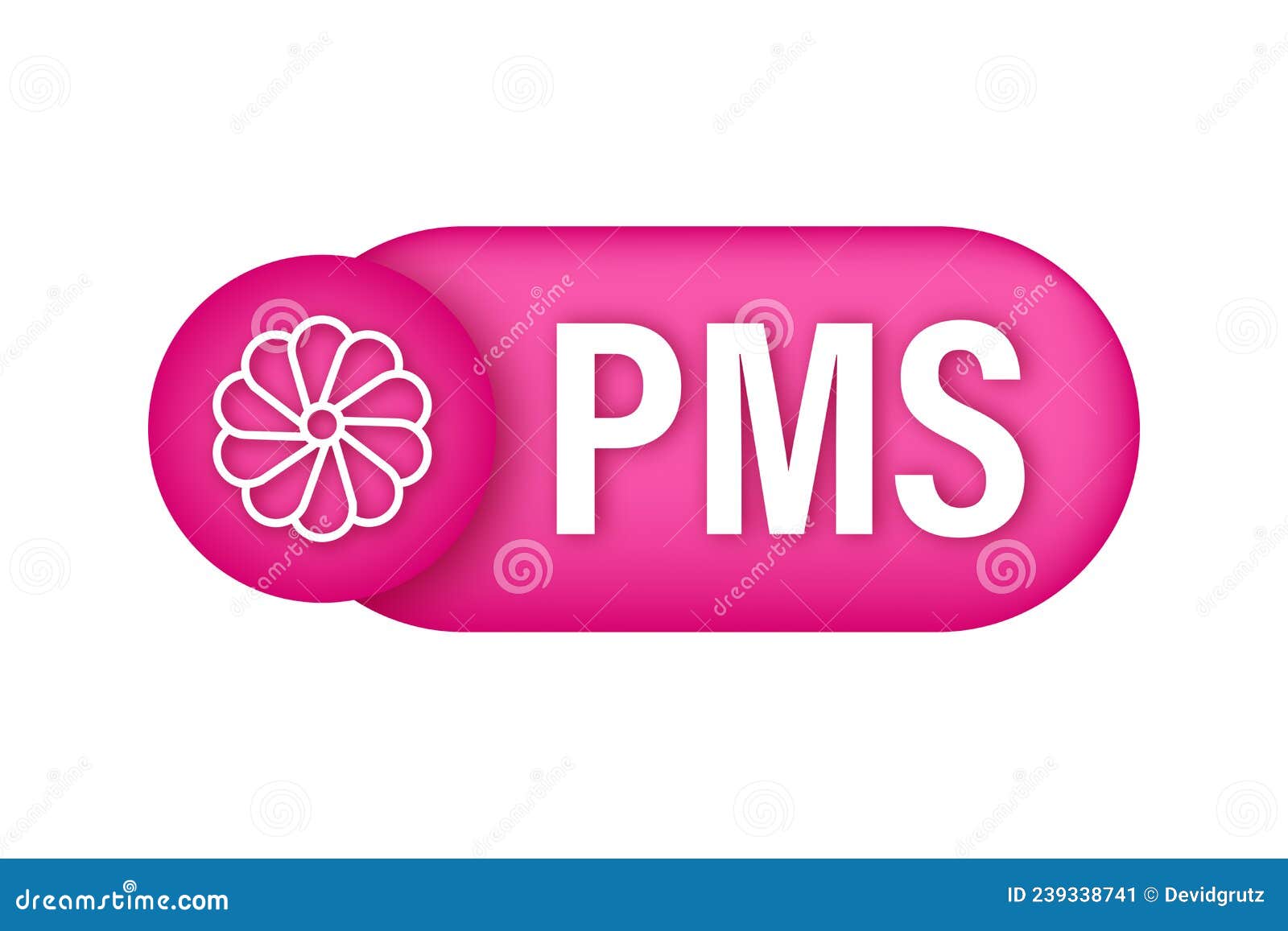 PMS Sign. Editable Vector Stroke. Vector Illustration. Calendar Icon ...