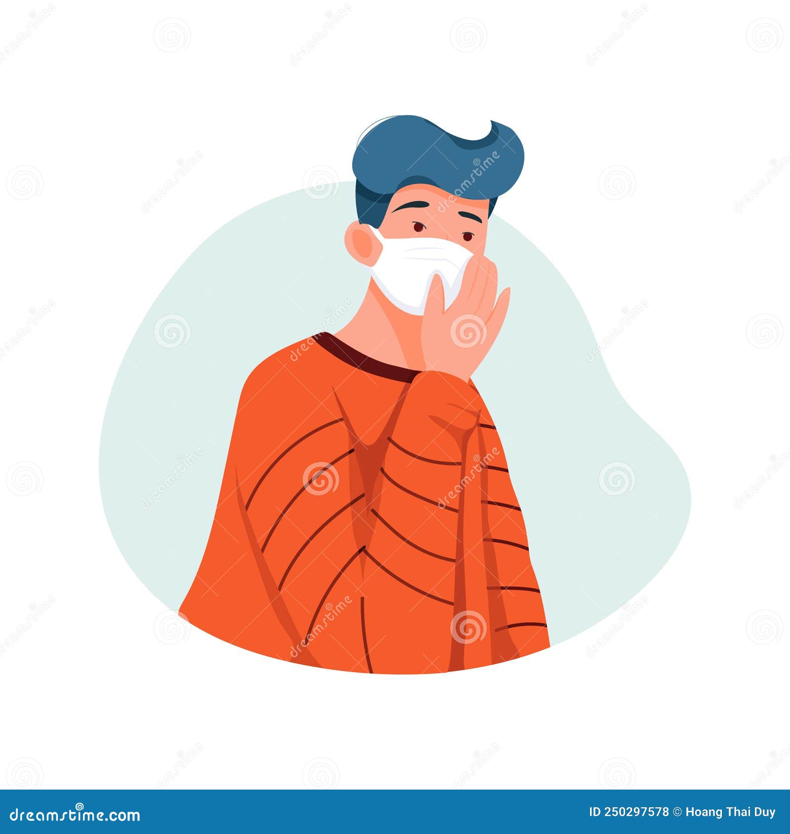 People Wearing Mask Illustration Concept. Flat Illustration Isolated on ...