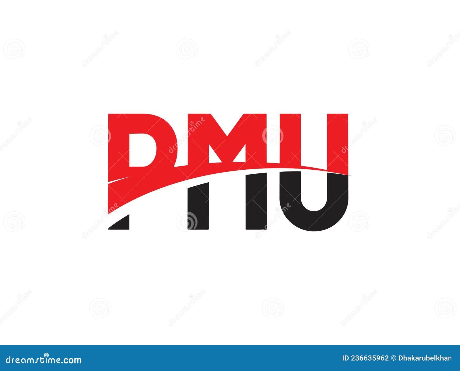 PMU Letter Initial Logo Design Vector Illustration Stock Vector ...