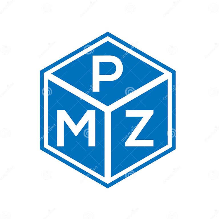 PMZ Letter Logo Design on Black Background. PMZ Creative Initials ...
