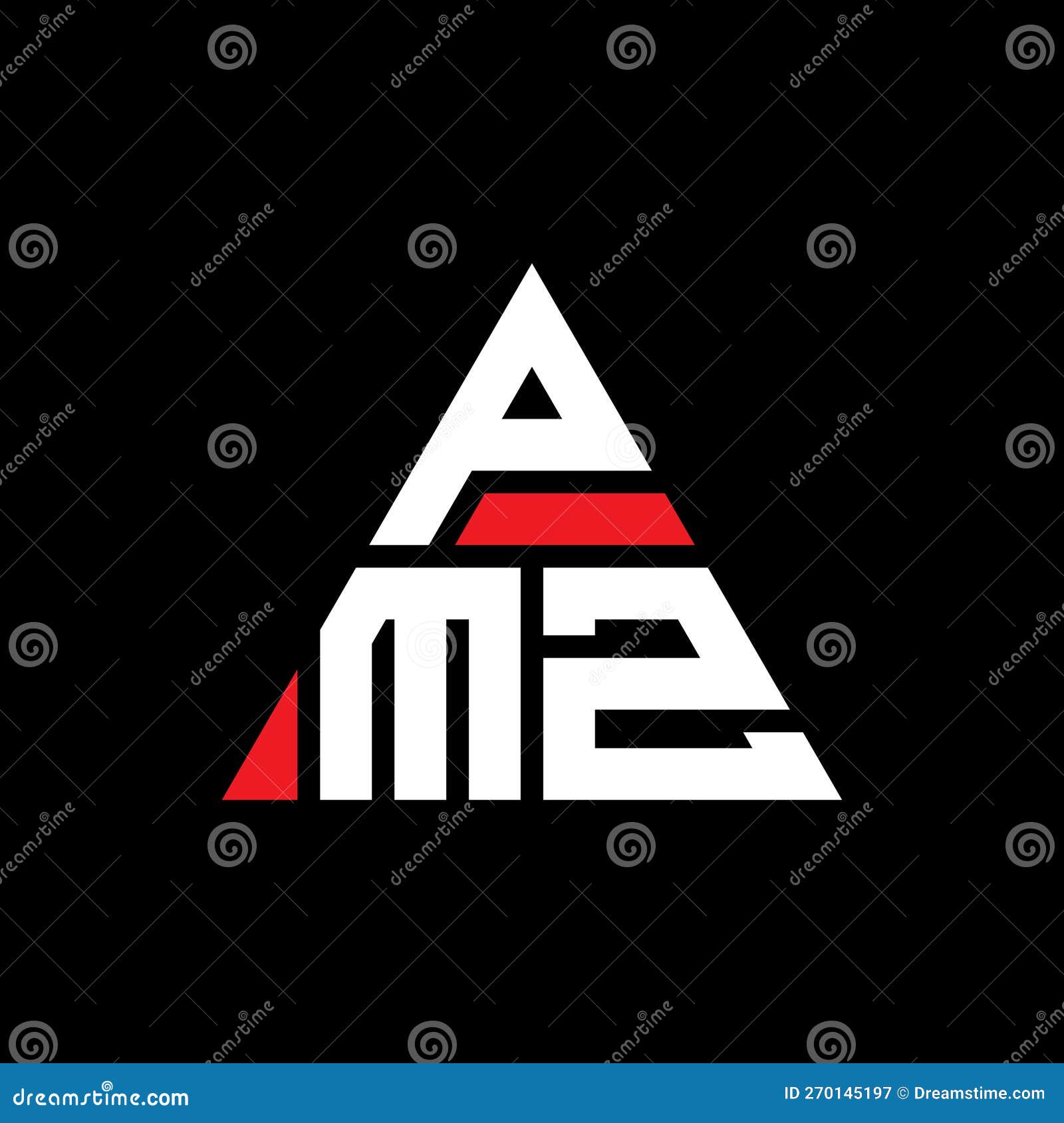 PMZ Triangle Letter Logo Design with Triangle Shape. PMZ Triangle Logo ...