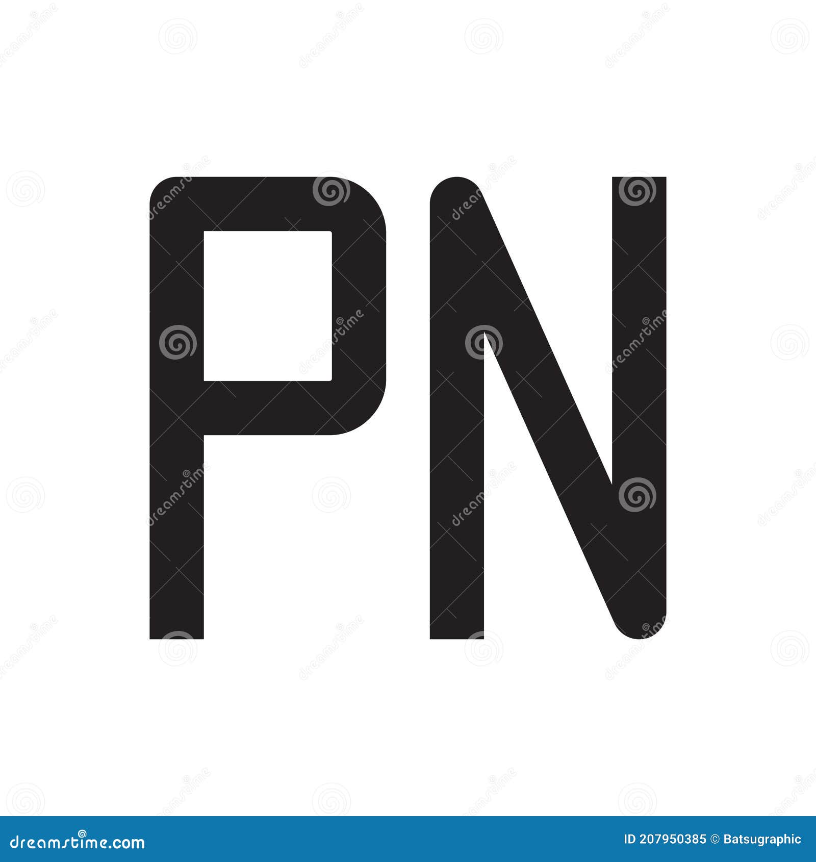 Pn Initial Letter Vector Logo Icon Stock Vector - Illustration of flat ...