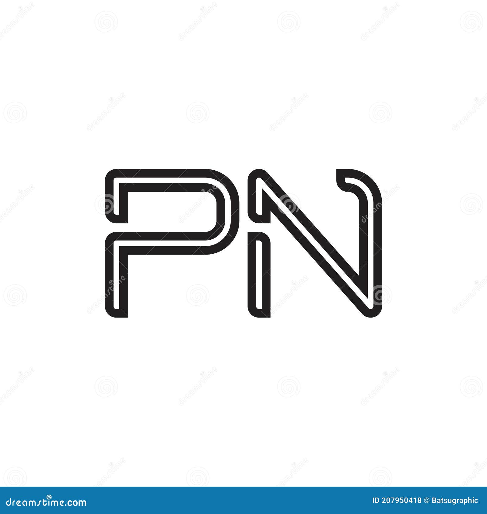 Pn Initial Letter Vector Logo Icon Stock Vector - Illustration of ...