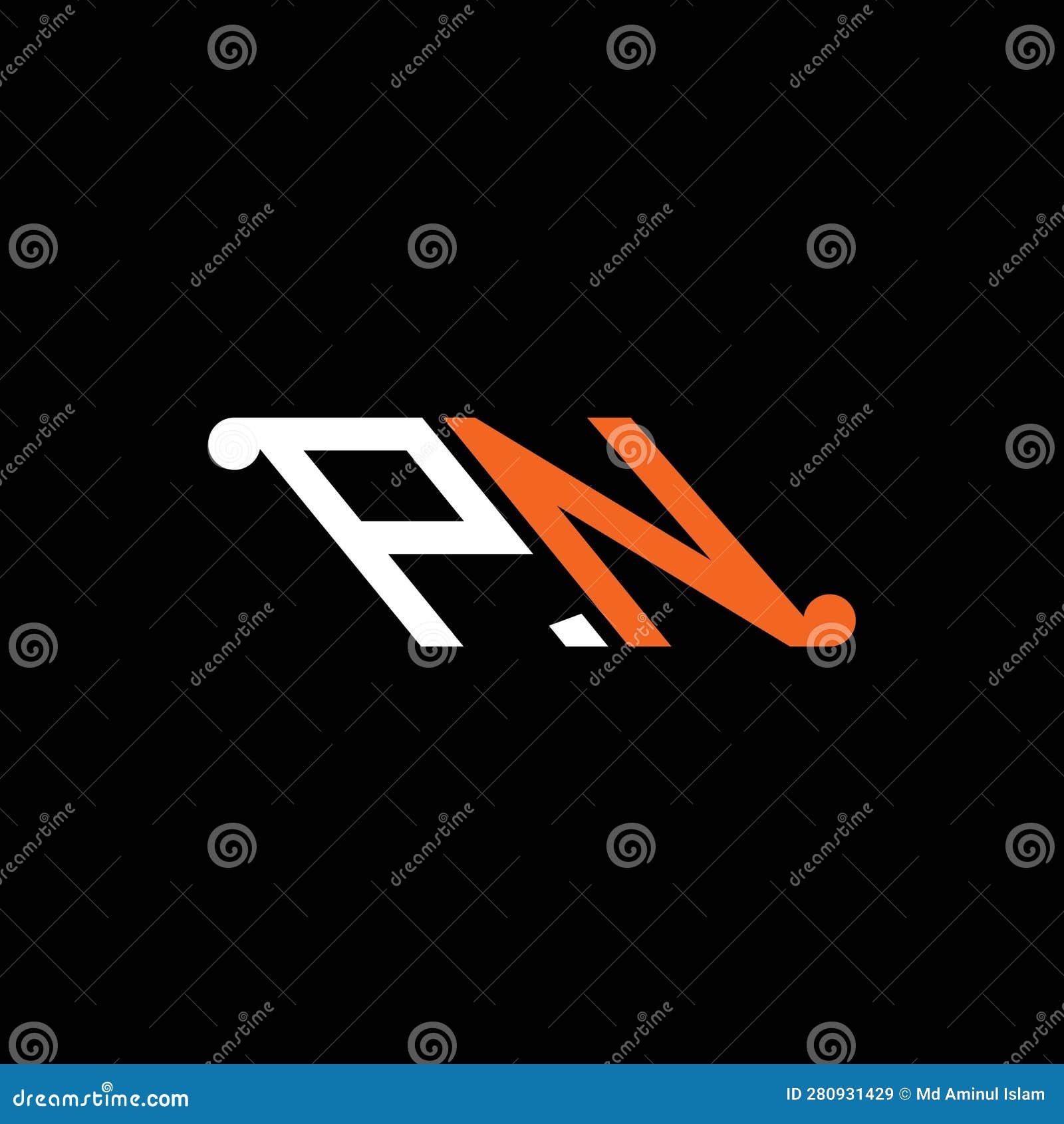 PN Letter Logo Creative Design with Vector Stock Vector - Illustration ...
