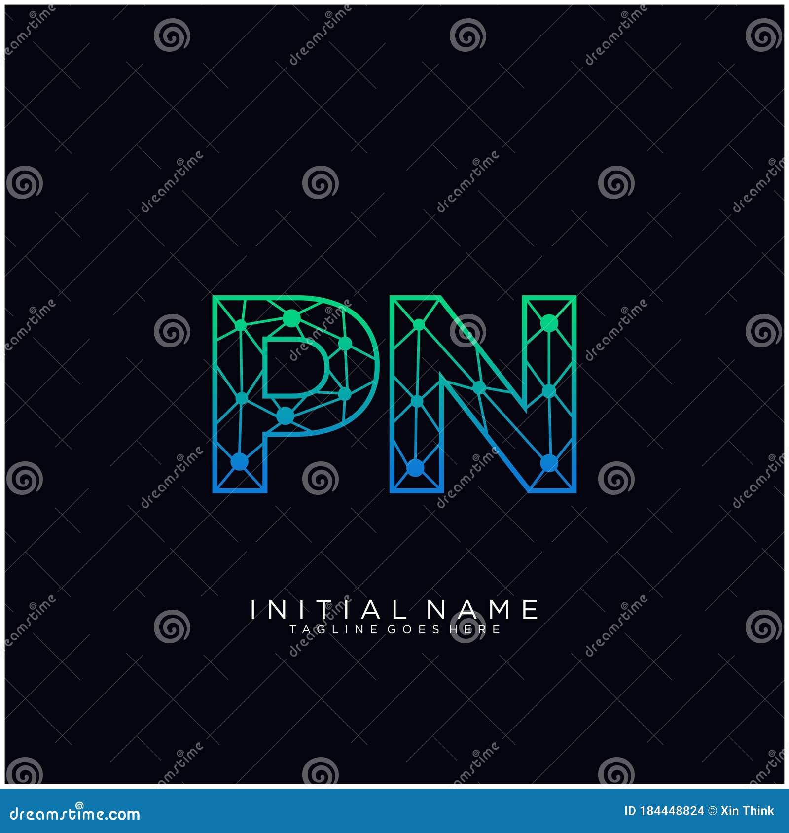 PN Logo Icon Design Template Elements Stock Vector - Illustration of ...
