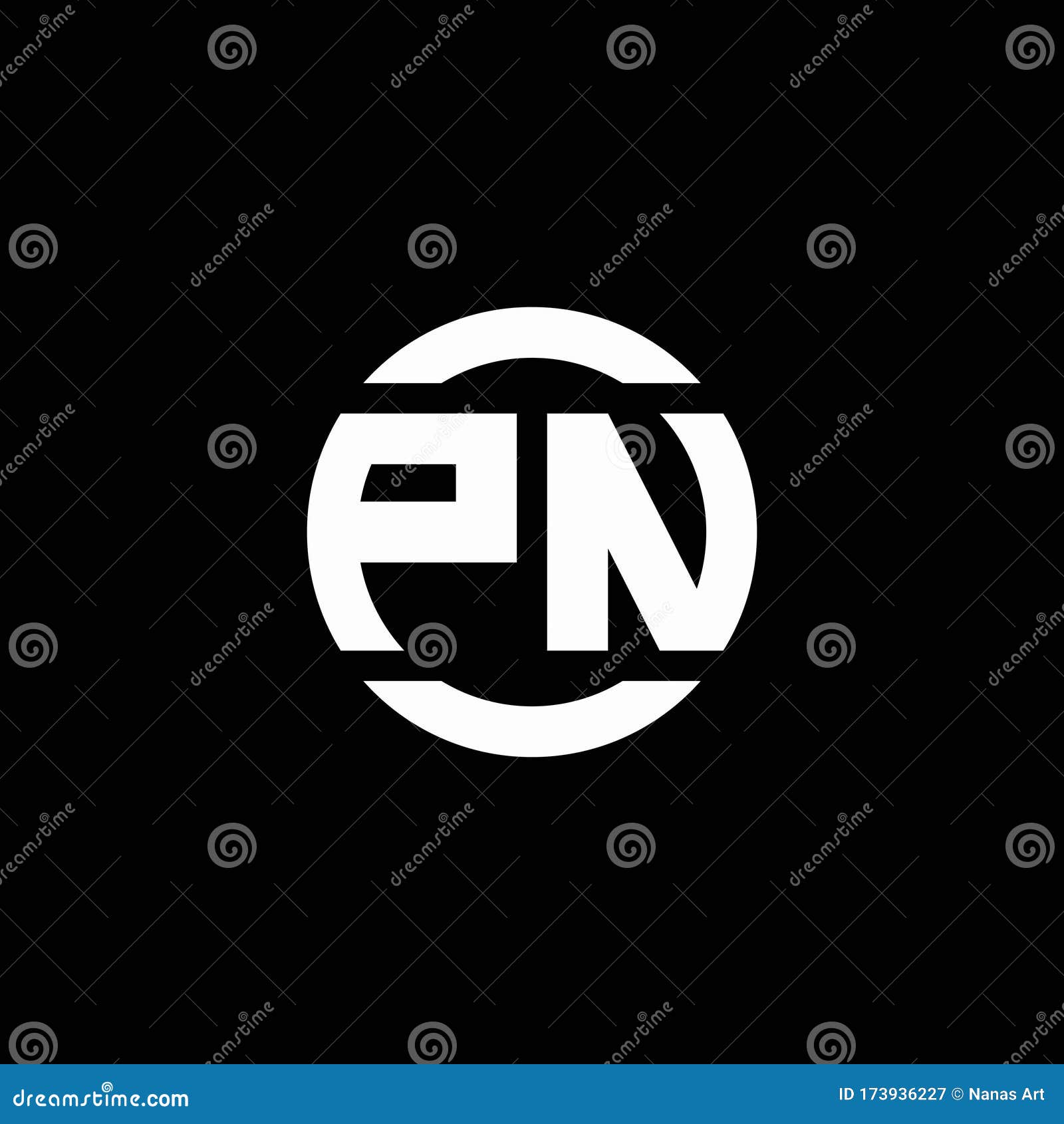 PN Logo Monogram Isolated on Circle Element Design Template Stock ...