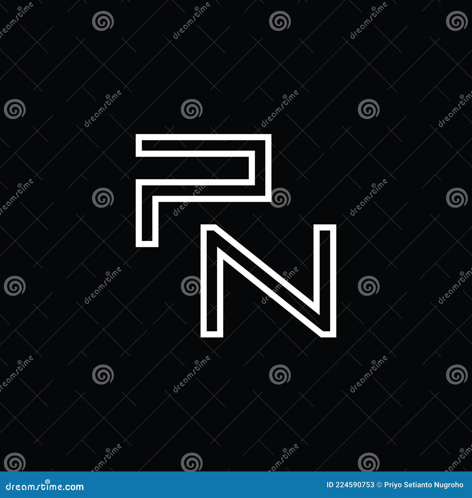 PN Logo Monogram with Line Style Design Template Stock Vector ...